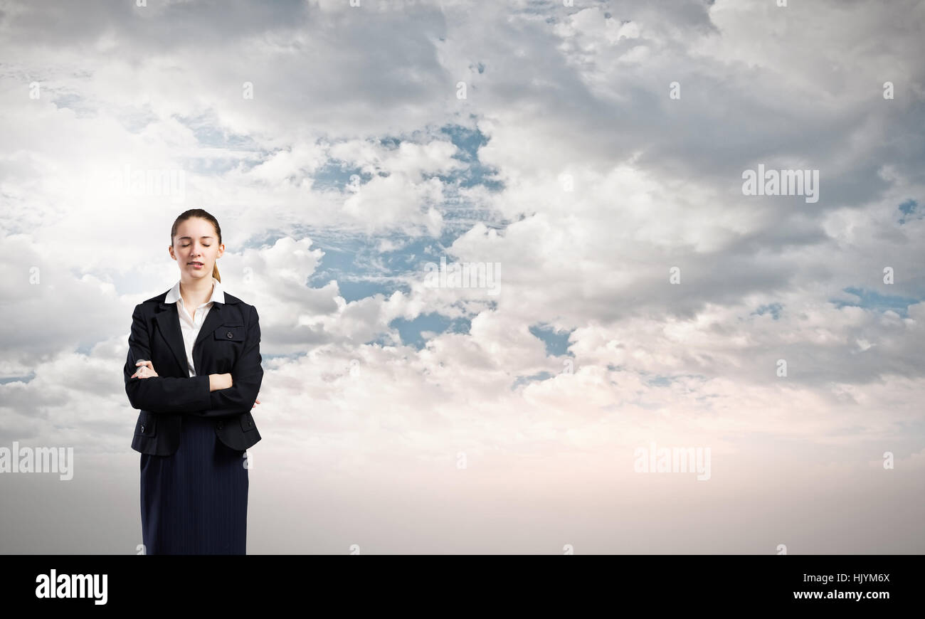 Woman eyes thinking in hi-res stock photography and images - Alamy