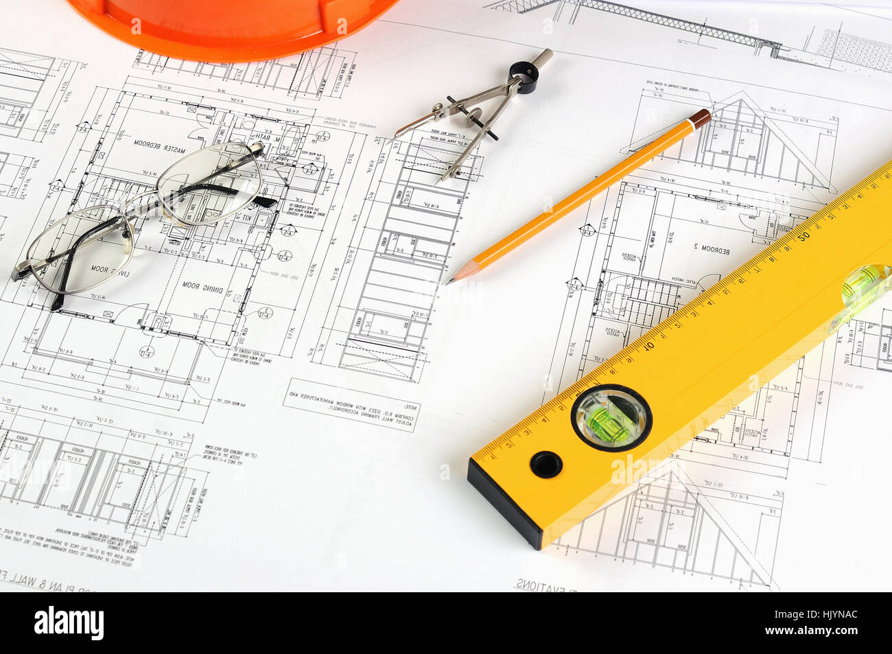 Engineering architecture drawings yellow hi-res stock photography and ...