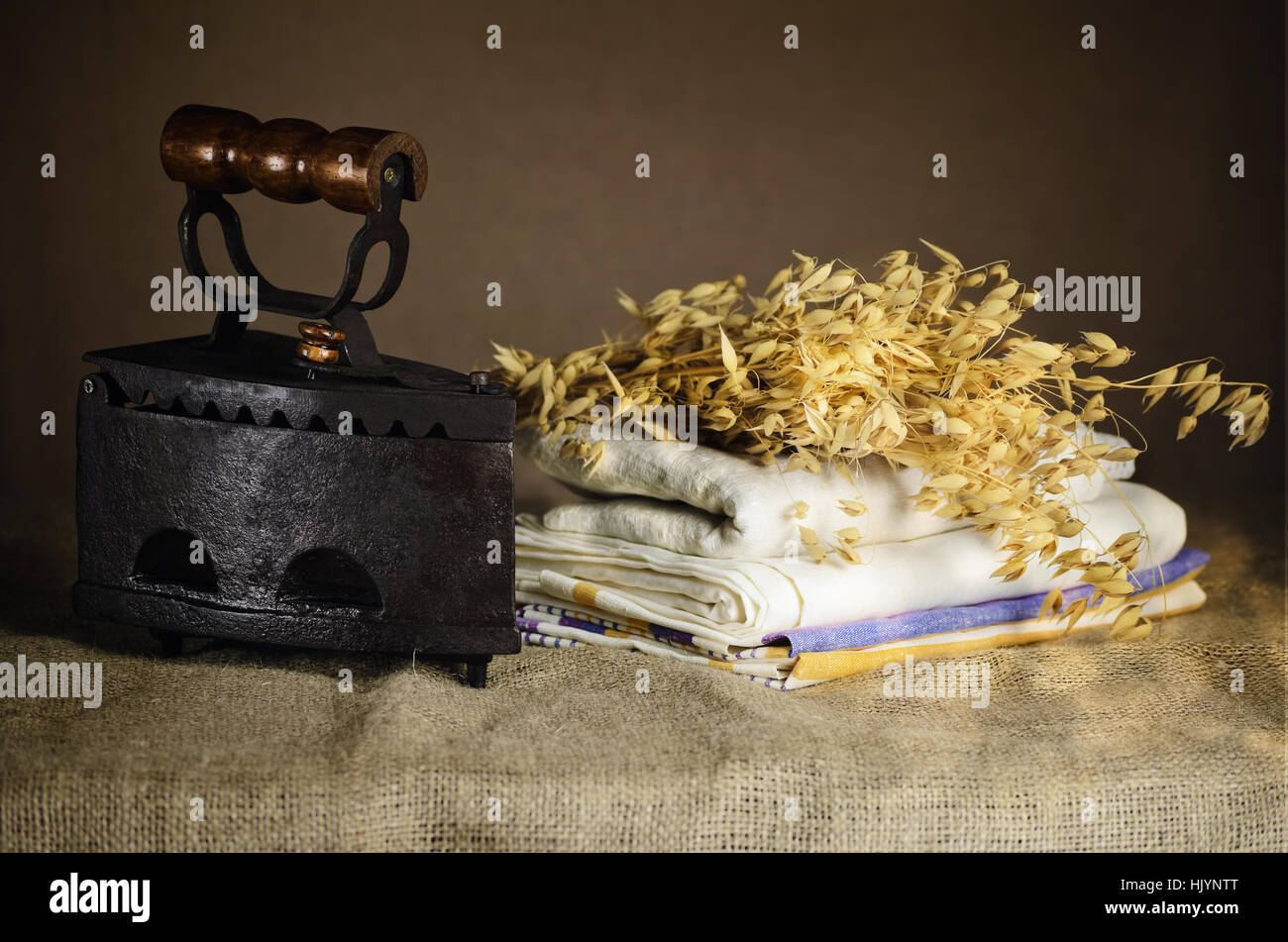 iron, retro, old, still life, object, grain, vintage, bed linen, iron ...
