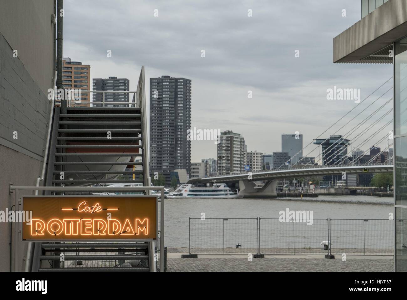 Cafe Rotterdam at Erasmus Bridge in Rotterdam, 15.6.2016 | usage ...
