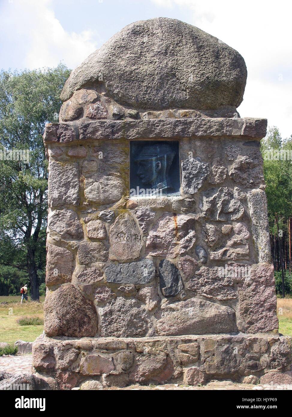 Hermann Loens monument on the Wietzer Berg near Müden. Löns was born on ...