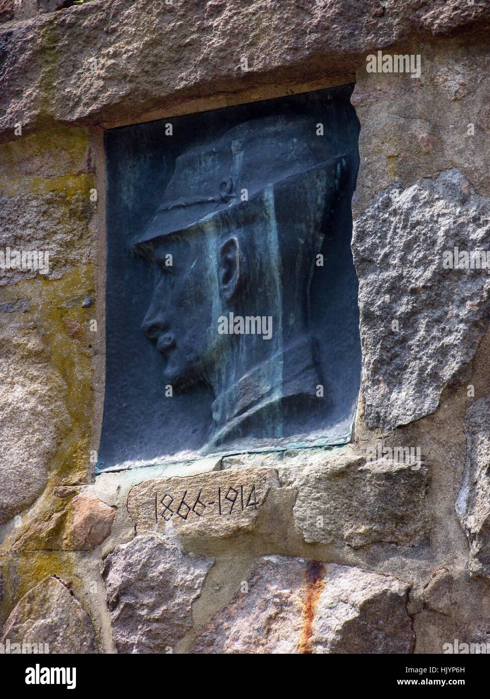 Hermann Loens monument on the Wietzer Berg near Müden. Löns was born on ...