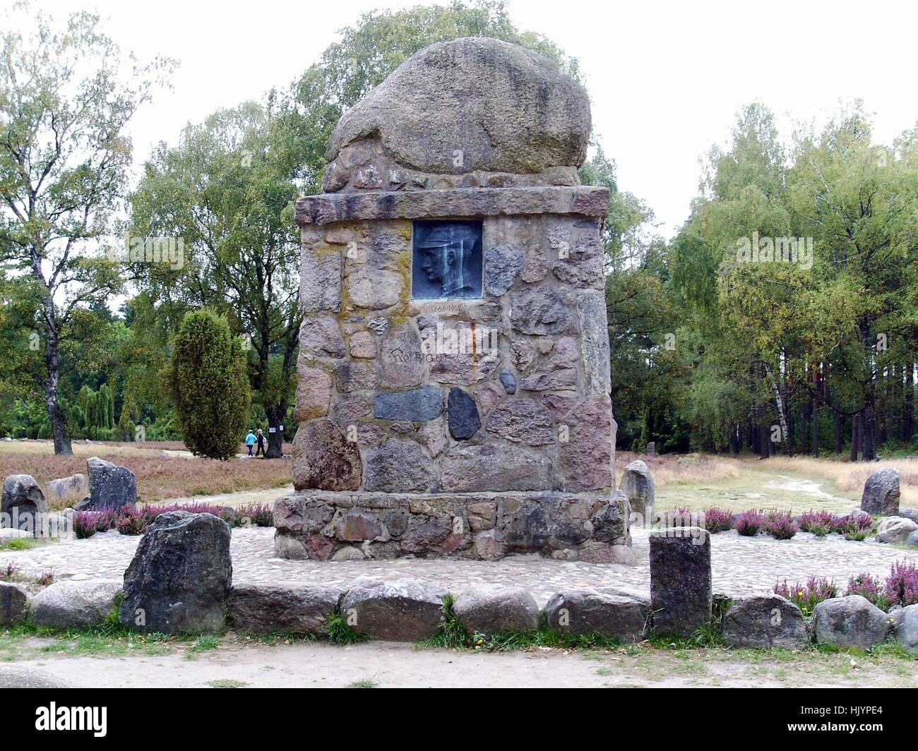 Hermann Loens monument on the Wietzer Berg near Müden. Löns was born on ...