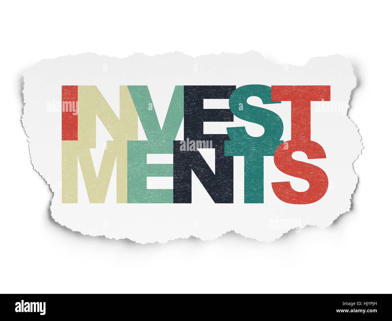 Banking concept: Investments on Torn Paper background Stock Photo - Alamy