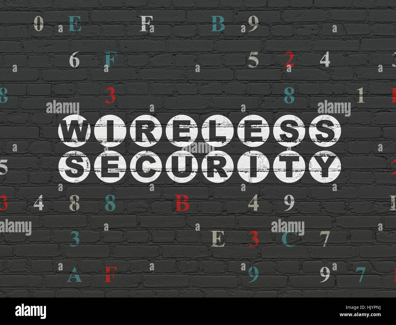 Safety concept: Wireless Security on wall background Stock Photo - Alamy