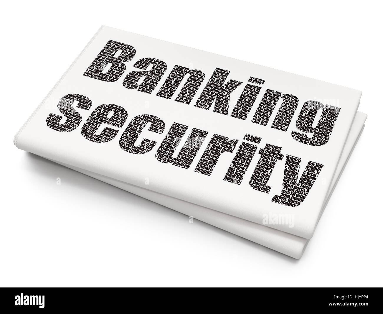 Protection concept: Banking Security on Blank Newspaper background ...