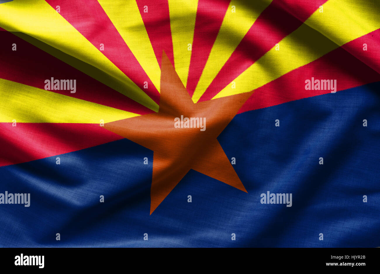 Arizona flag pattern on fabric texture Stock Photo - Alamy