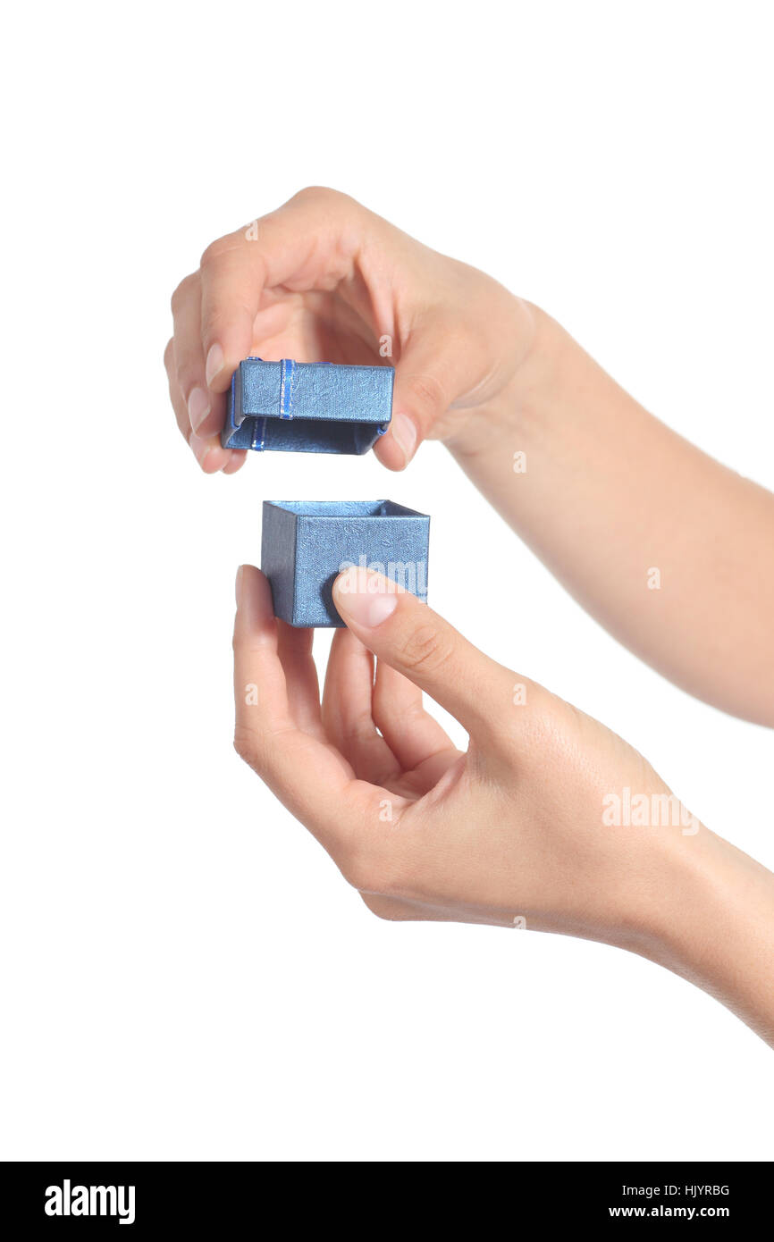 present, hand, hands, gift, box, boxes, imagining, woman, blue, humans ...