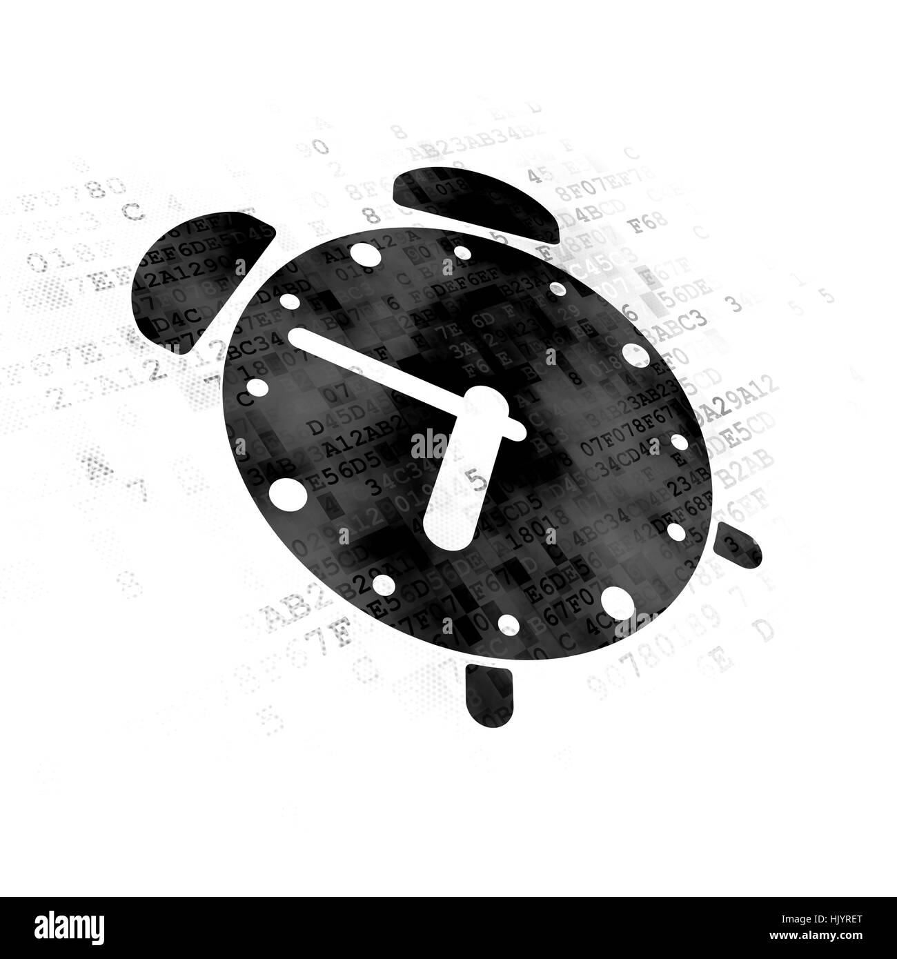 Time concept: Alarm Clock on Digital background Stock Photo - Alamy