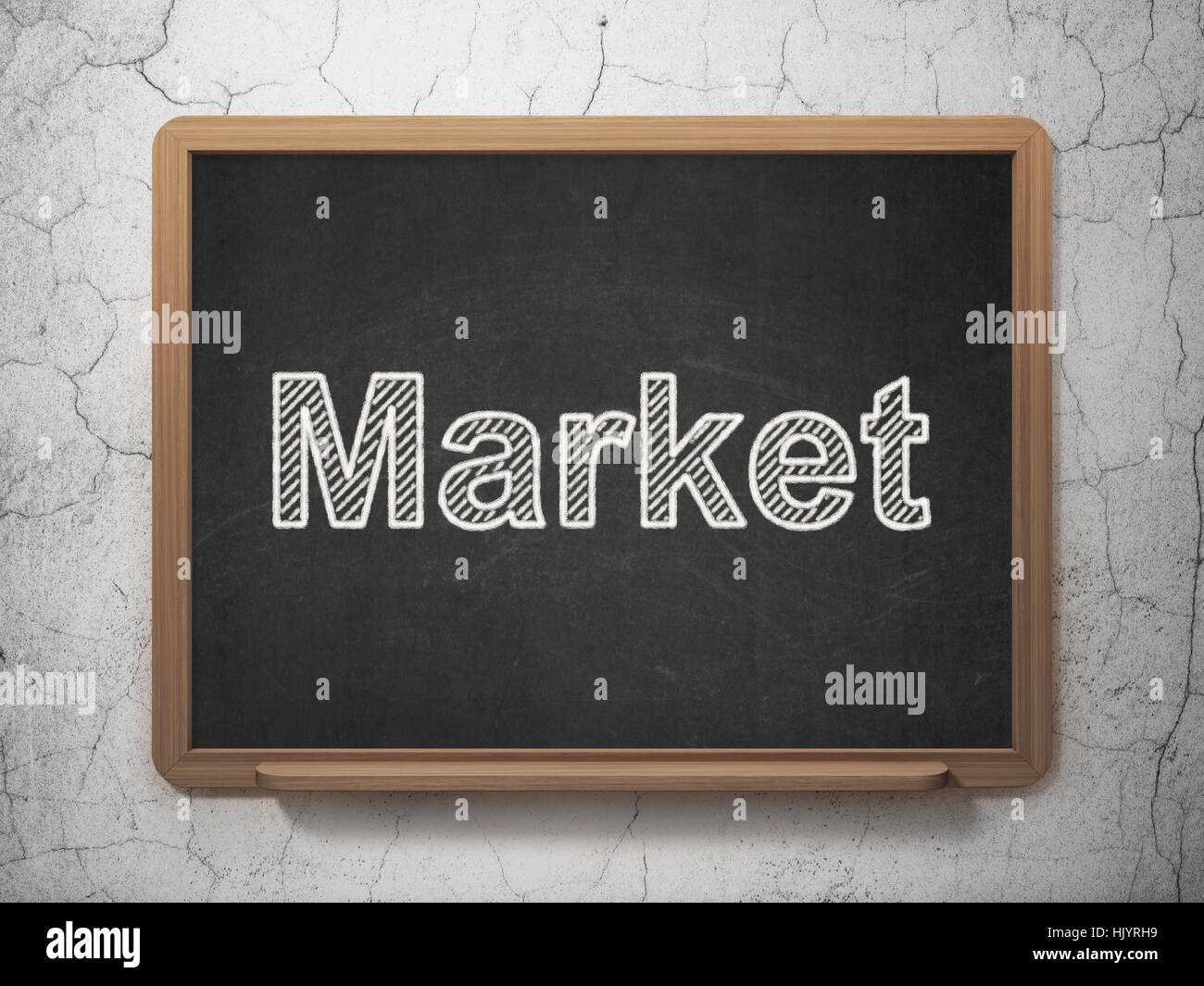 Advertising concept: Market on chalkboard background Stock Photo - Alamy