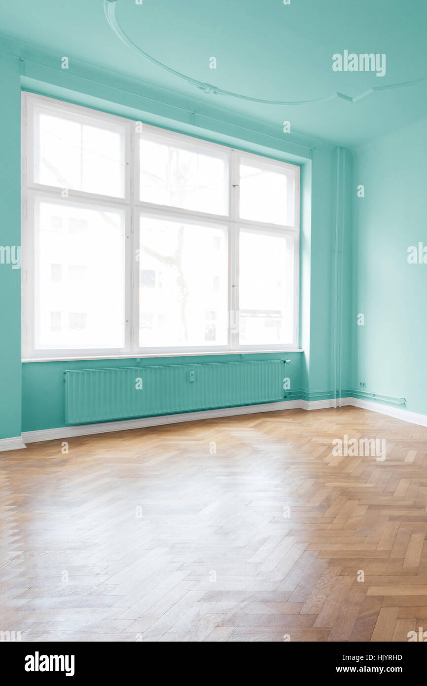 empty room after renovation - living room window Stock Photo - Alamy