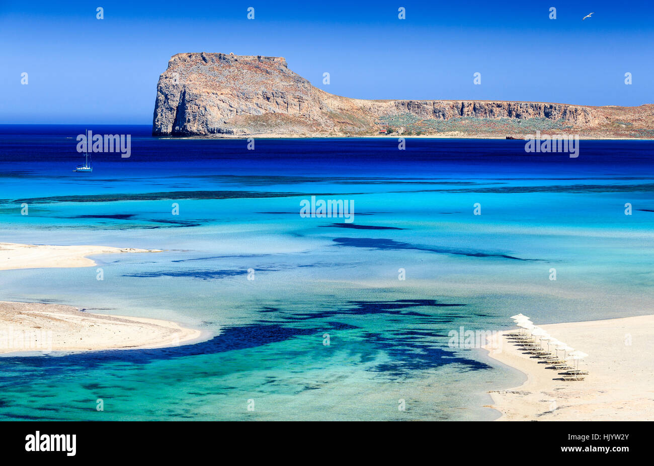 Beautiful beaches greece crete balos hi-res stock photography and ...