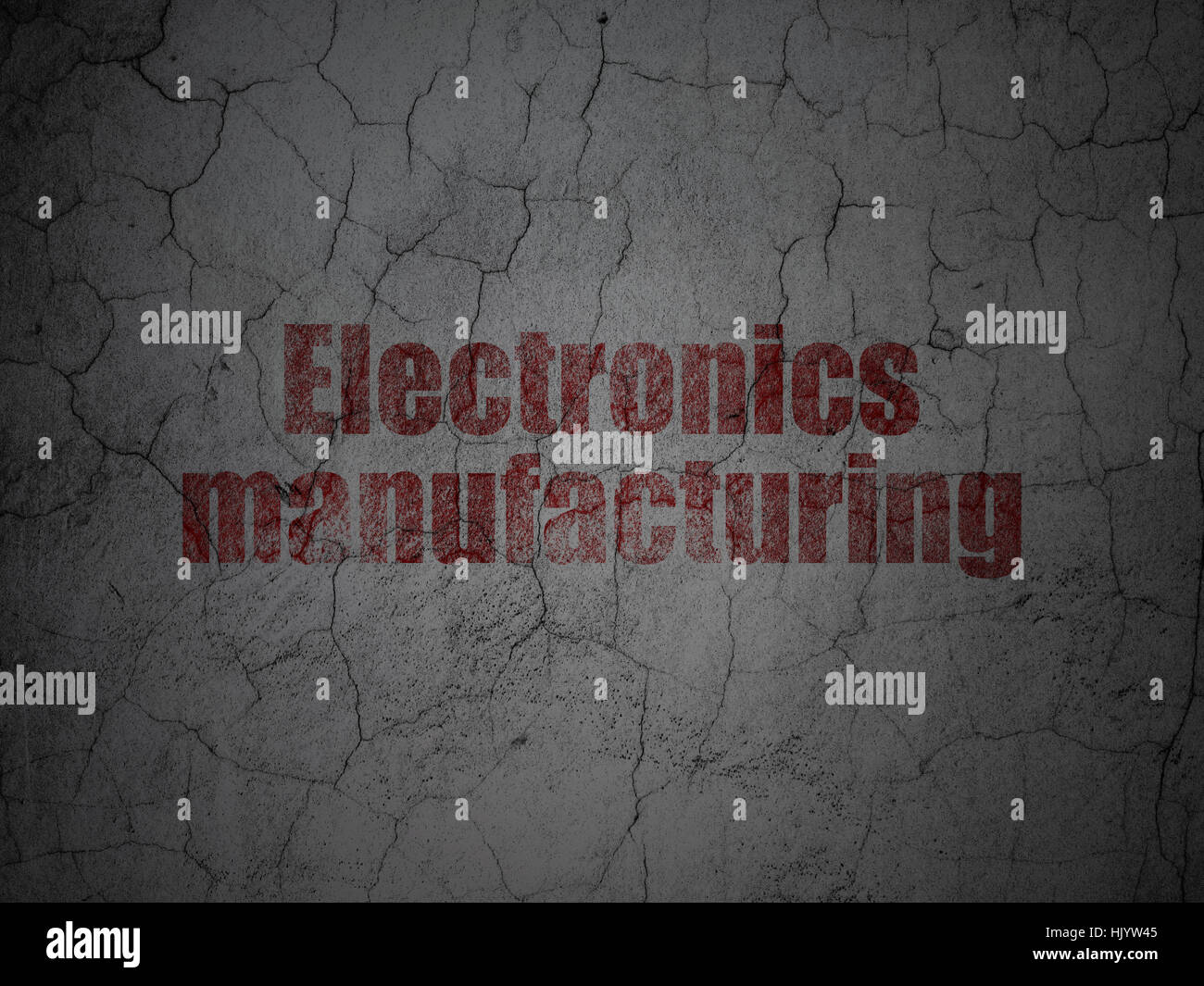 Industry concept: Electronics Manufacturing on grunge wall background ...