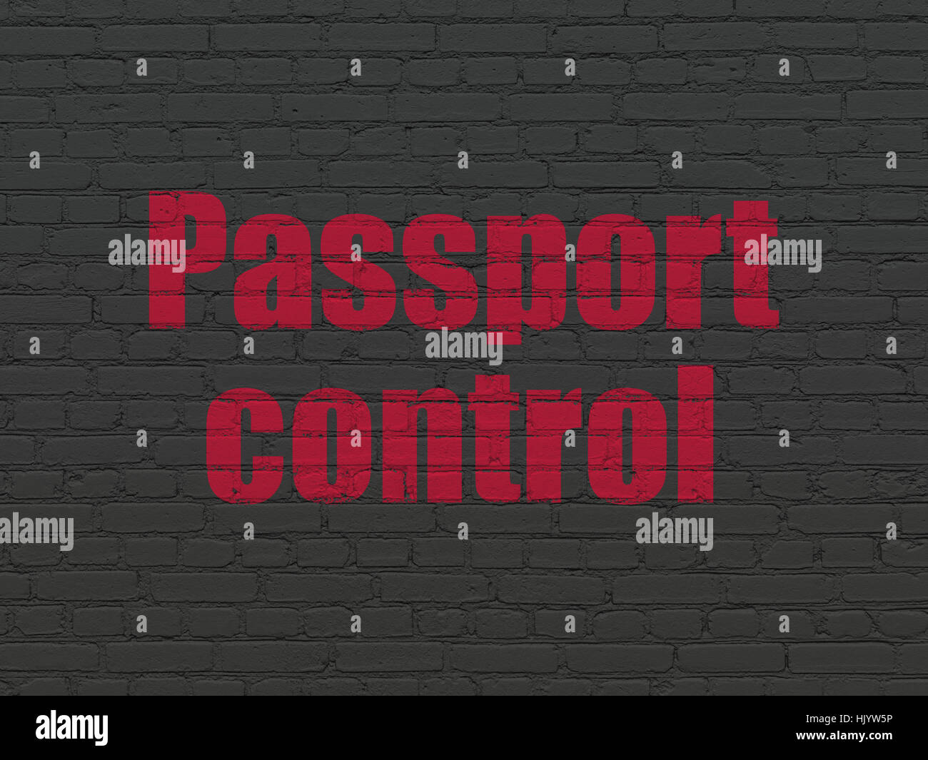 Tourism concept: Passport Control on wall background Stock Photo - Alamy