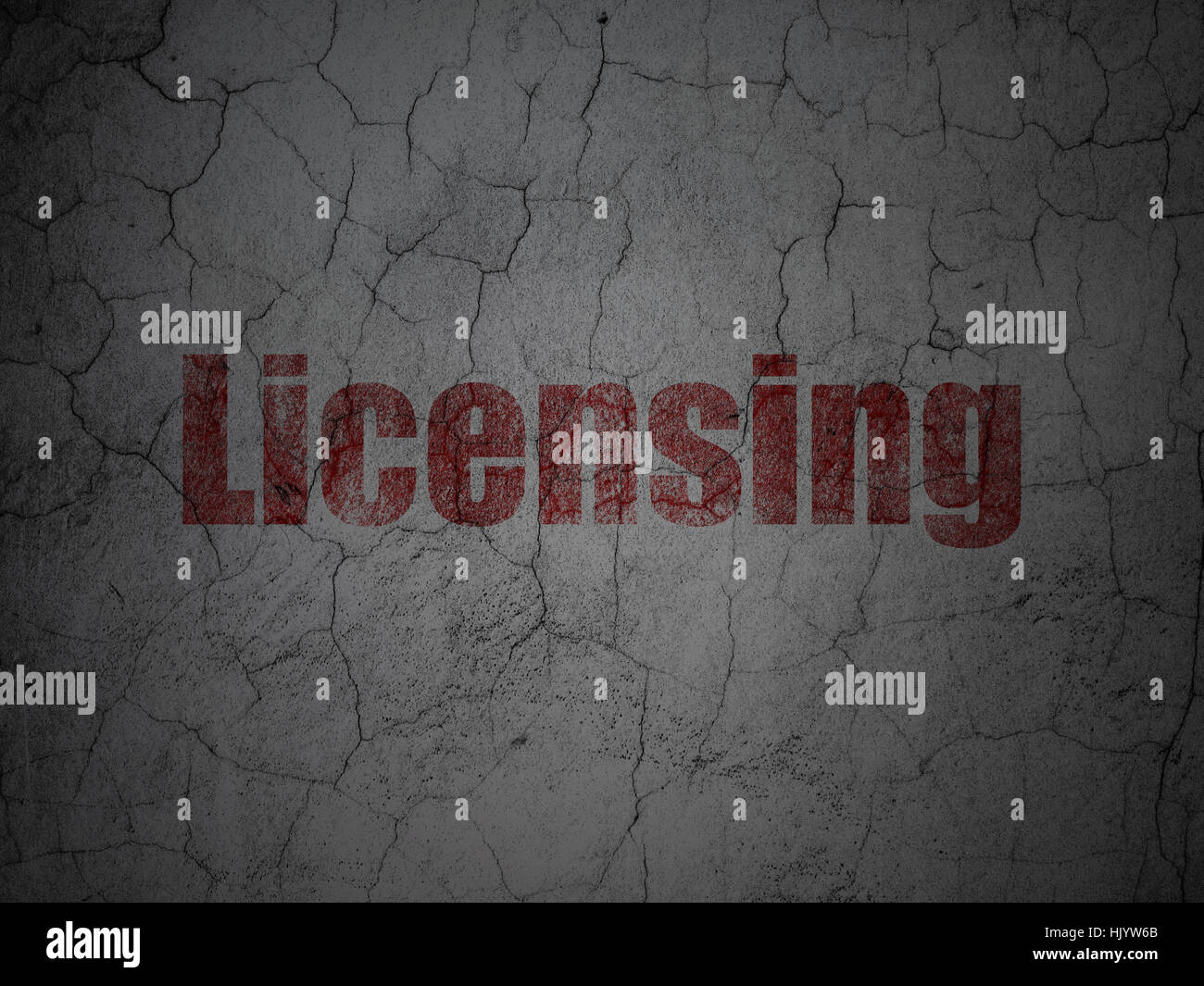 Law concept: Licensing on grunge wall background Stock Photo - Alamy