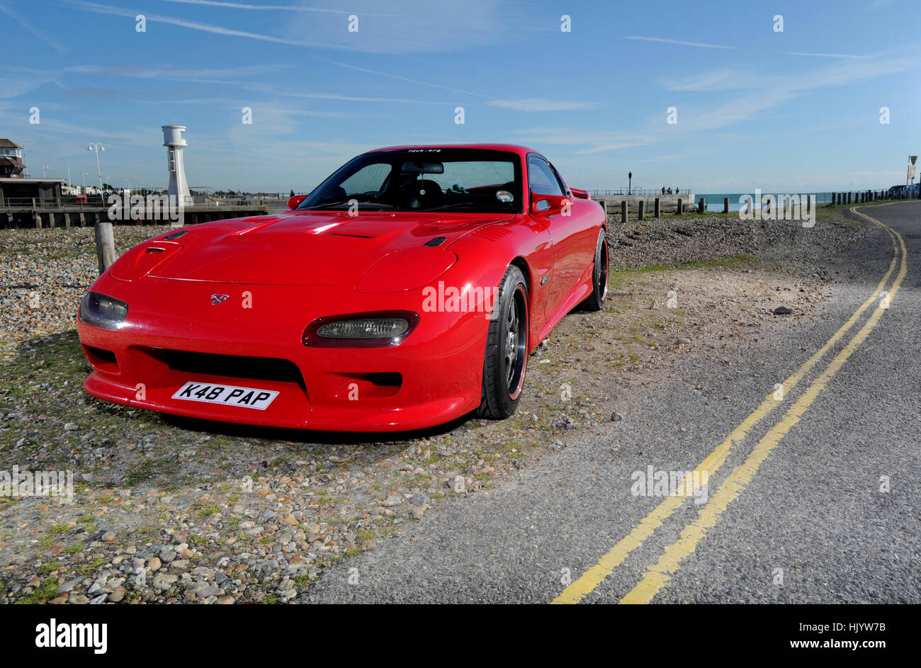 1992 Mazda RX7 modified and tuned Japanese sports car, fitted with a ...