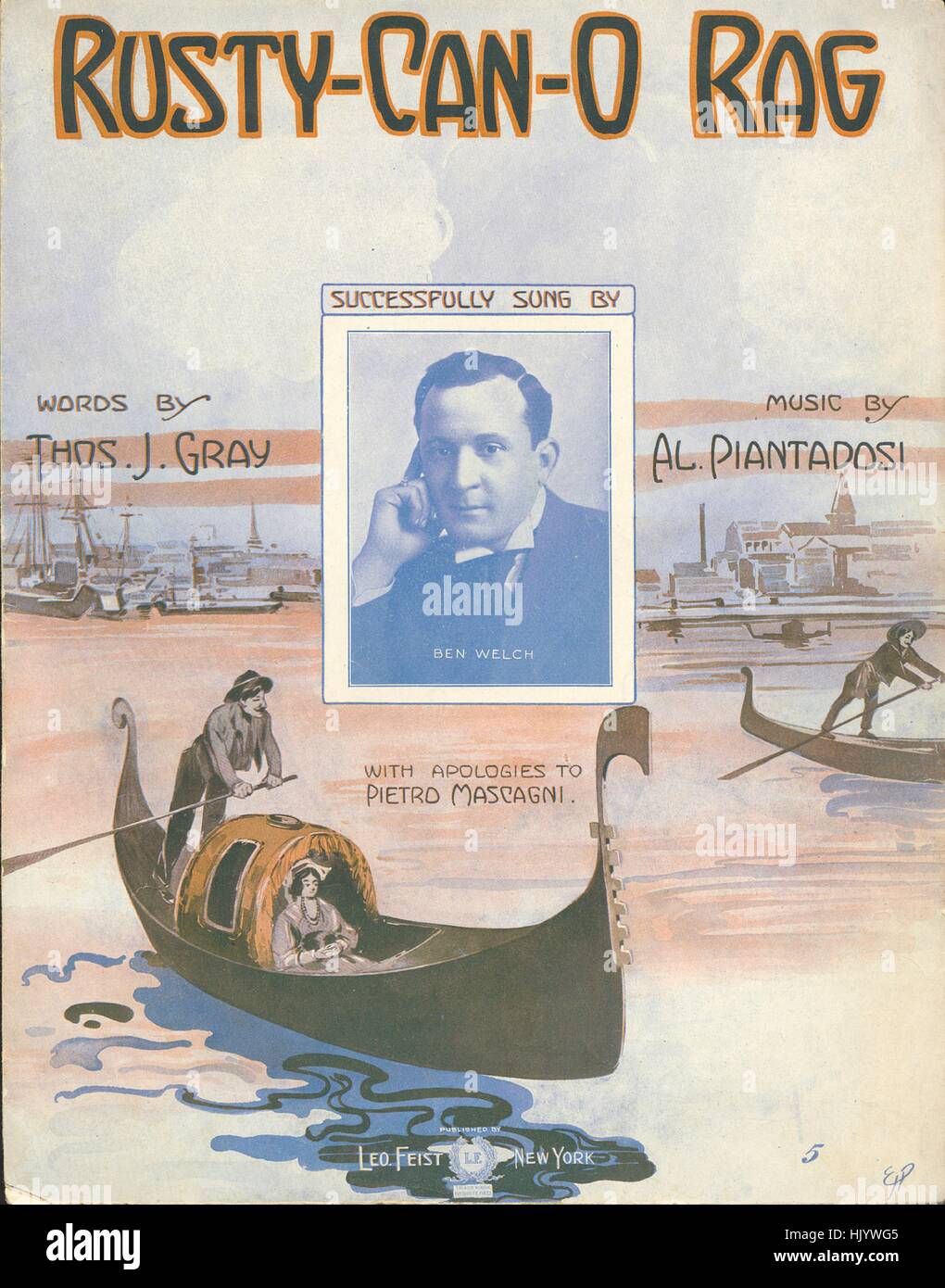 Sheet music cover image of the song 'Rusty-Can-O- Rag', with original ...