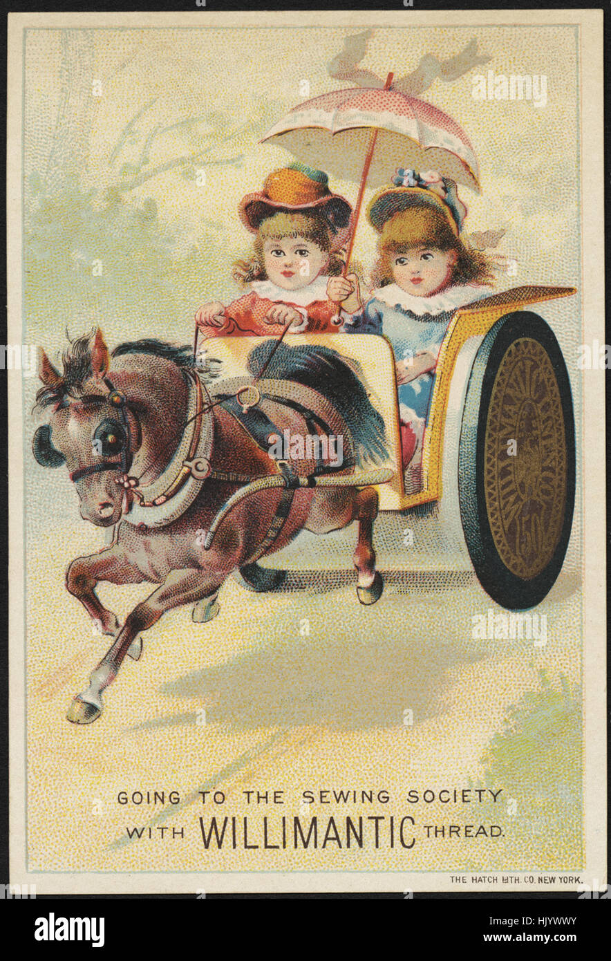 Going to the sewing society with Willimantic thread Stock Photo - Alamy