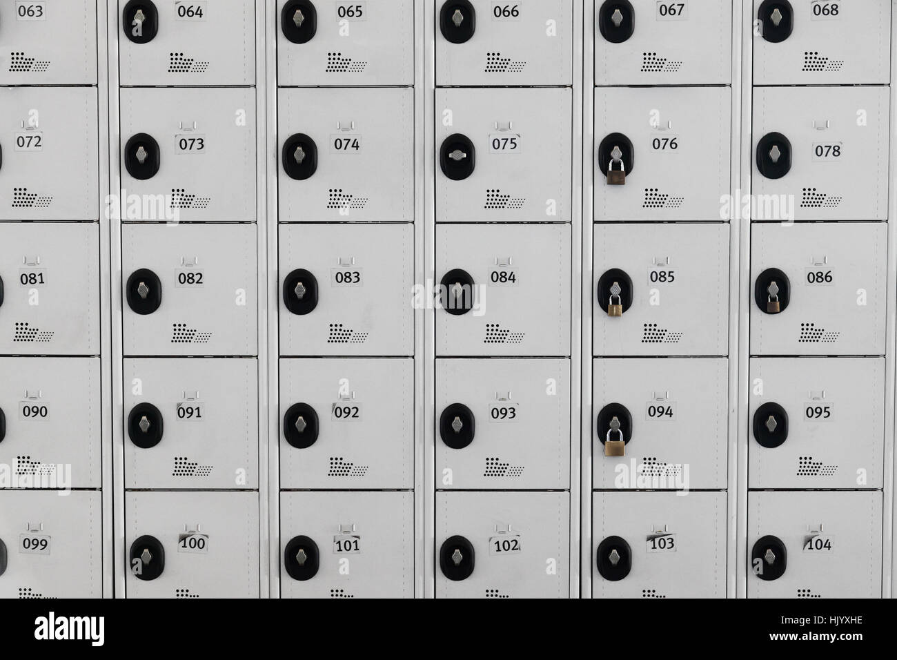 Array of safety lockers Stock Photo - Alamy