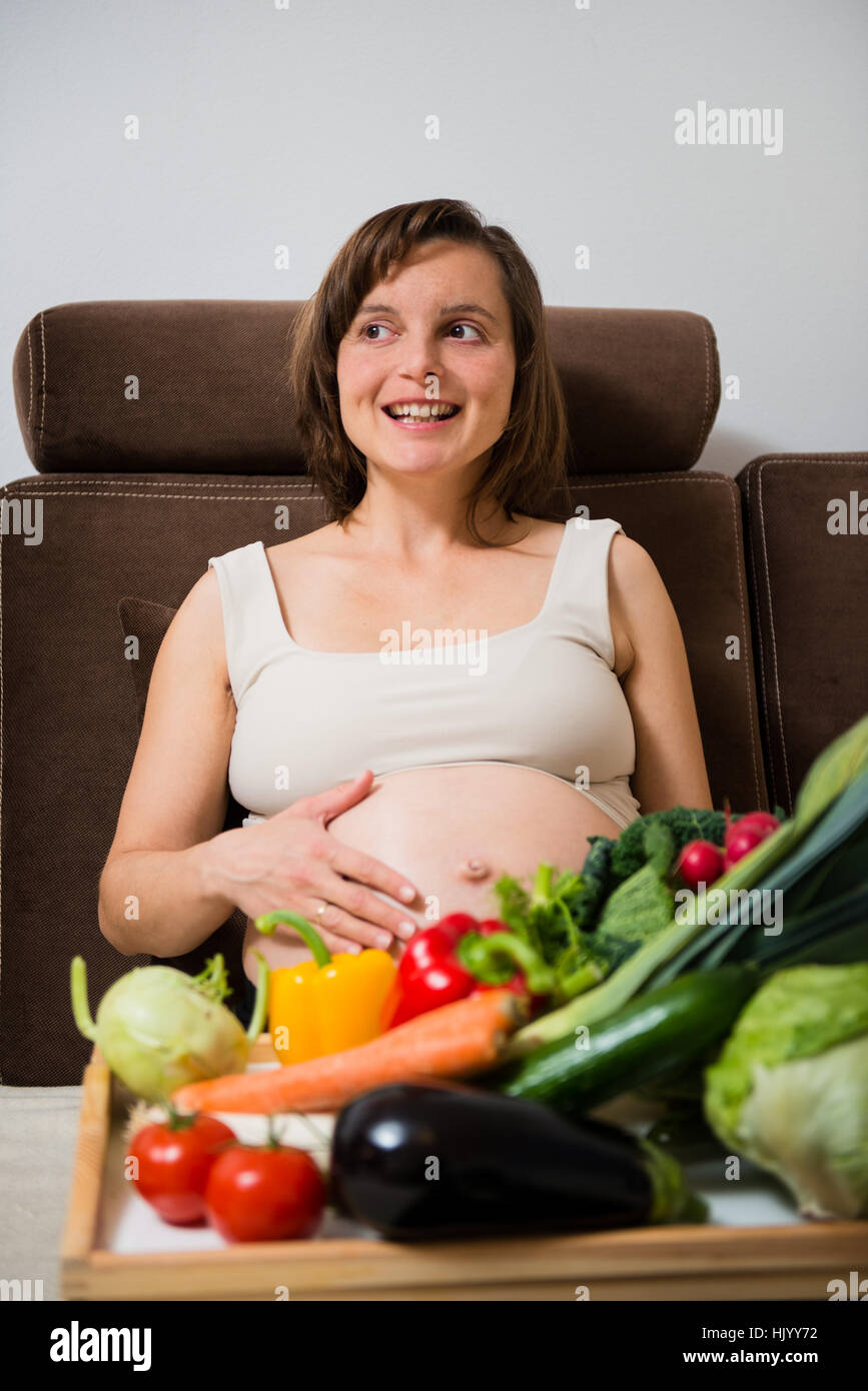 woman, food, aliment, vegetable, belly, tummy, pregnancy, pregnant ...