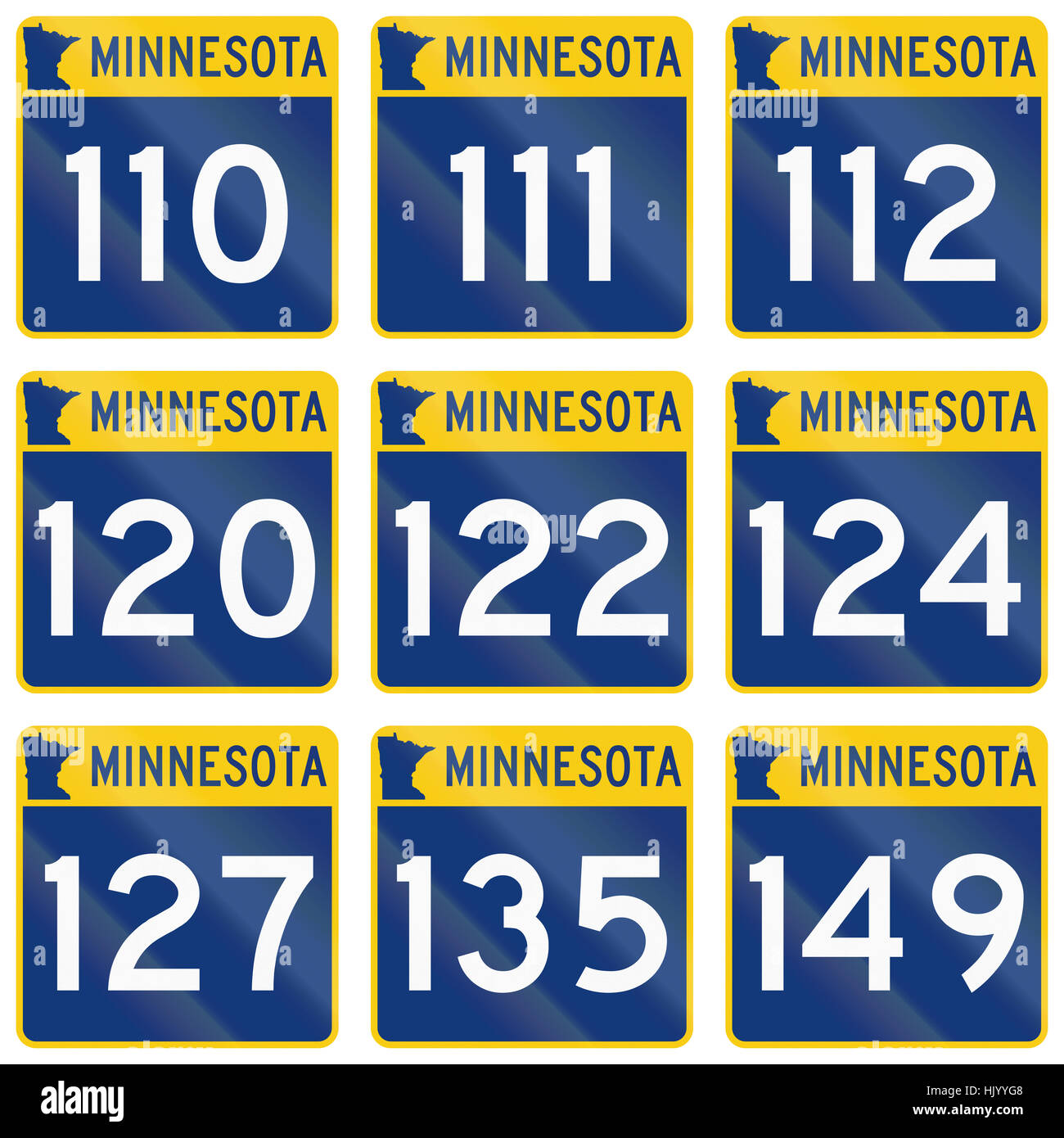 Collection of Minnesota Route shields used in the United States Stock ...