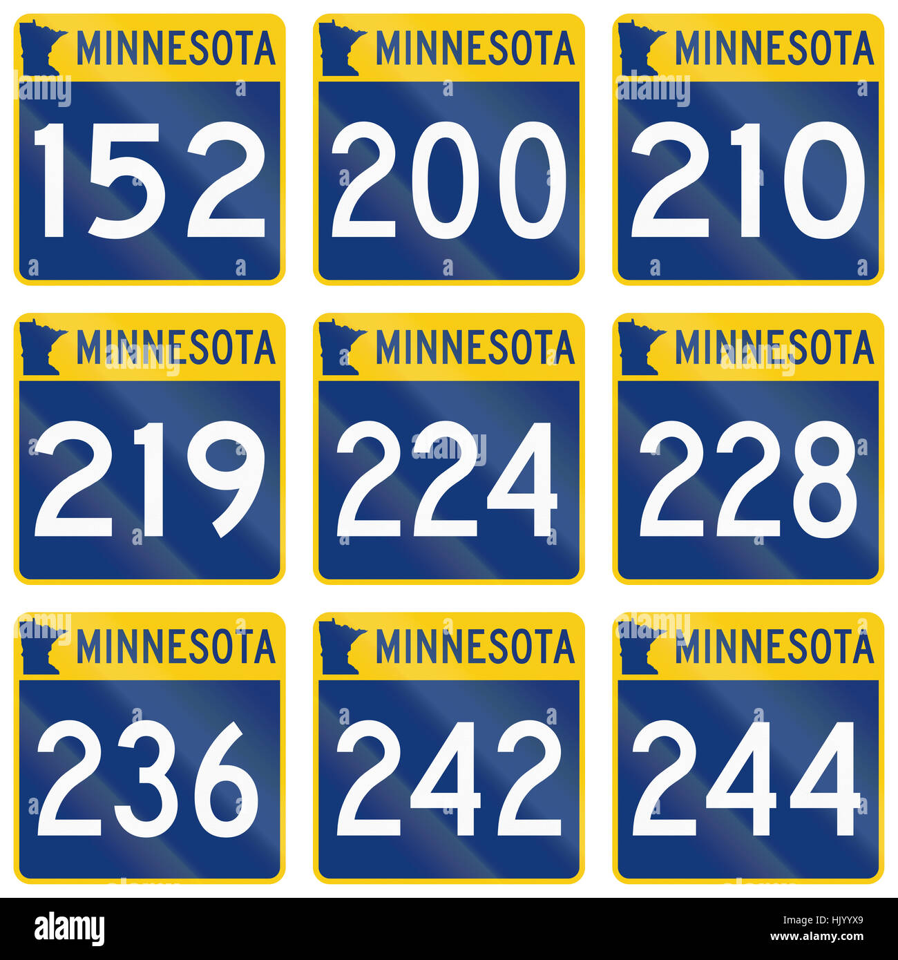 Collection of Minnesota Route shields used in the United States Stock ...
