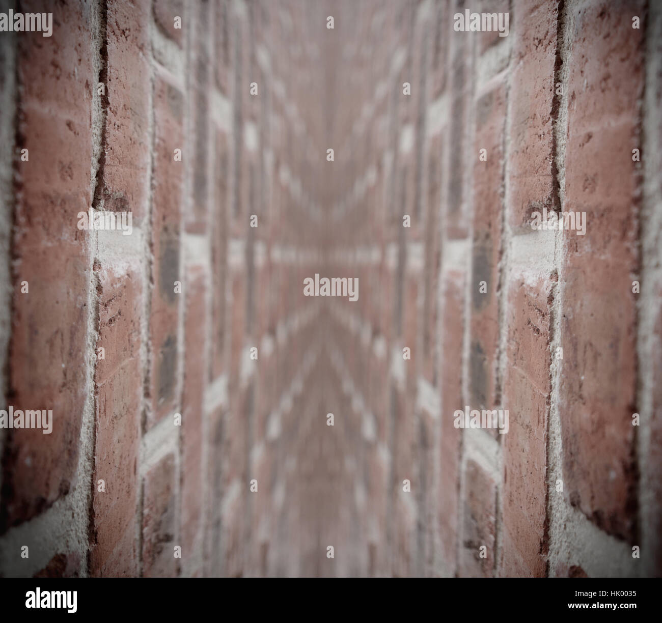 Corridor with bricks wall texture Stock Photo - Alamy