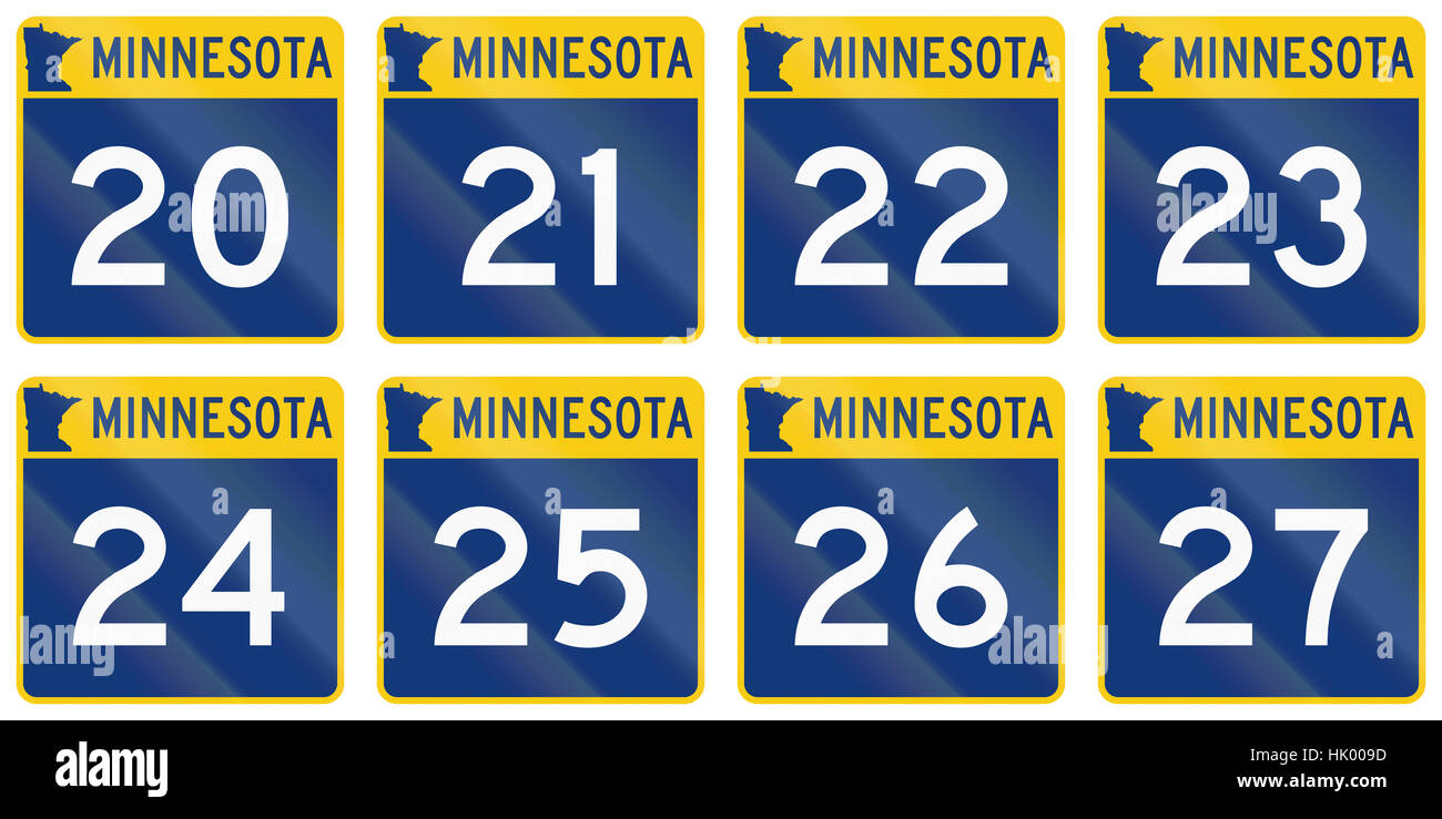 Collection of Minnesota Route shields used in the United States Stock ...