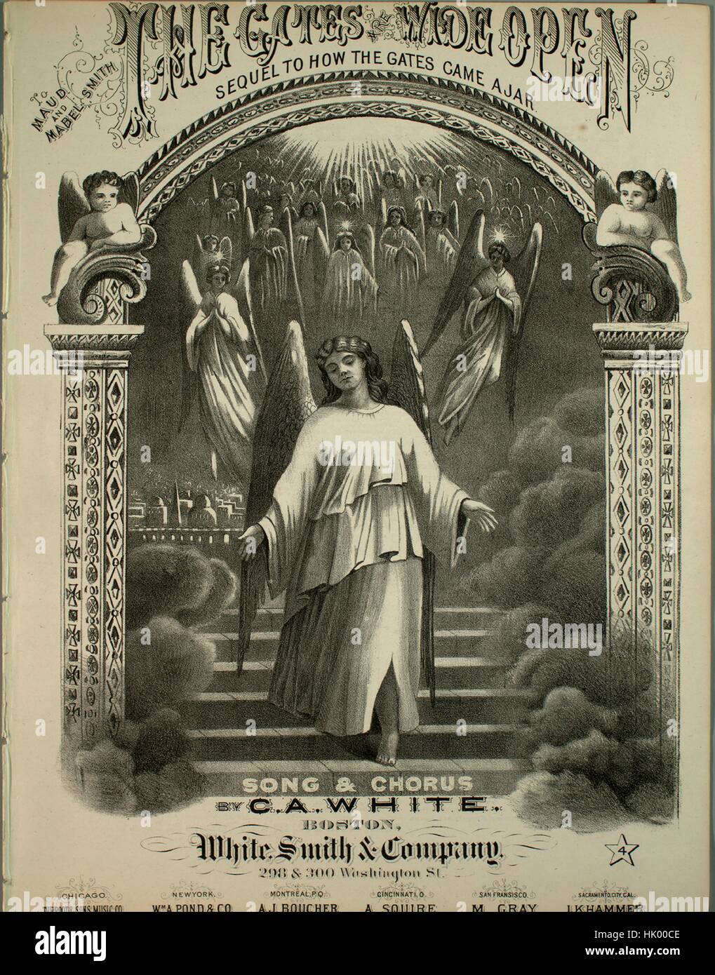 Sheet music cover image of the song 'The Gates Wide Open Sequel to How ...