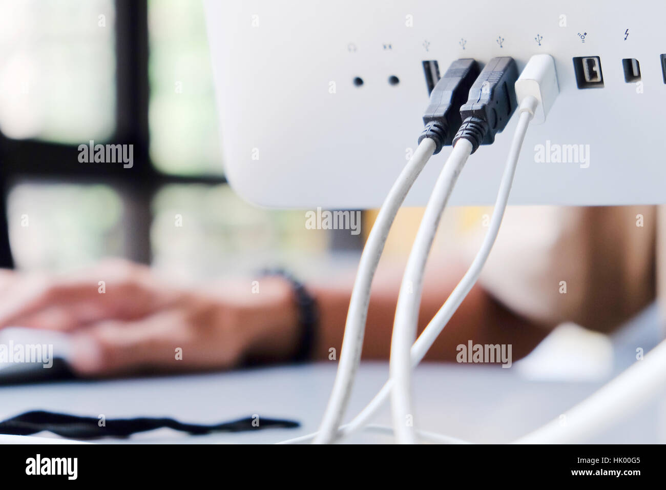 Computer monitor port Stock Photo - Alamy