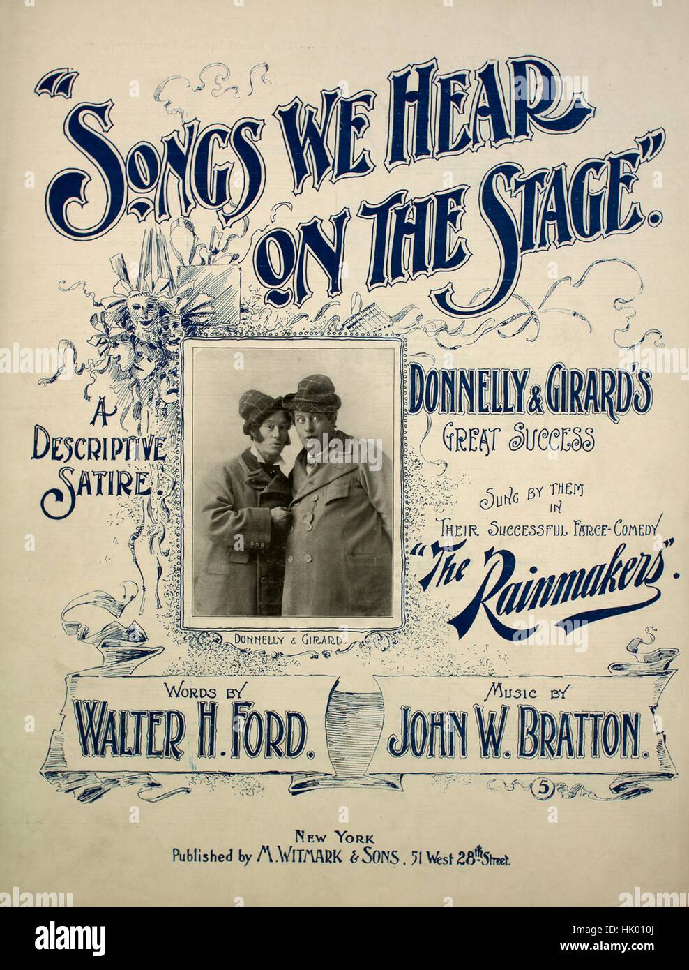 Sheet music cover image of the song 'Songs We Hear on the Stage A ...