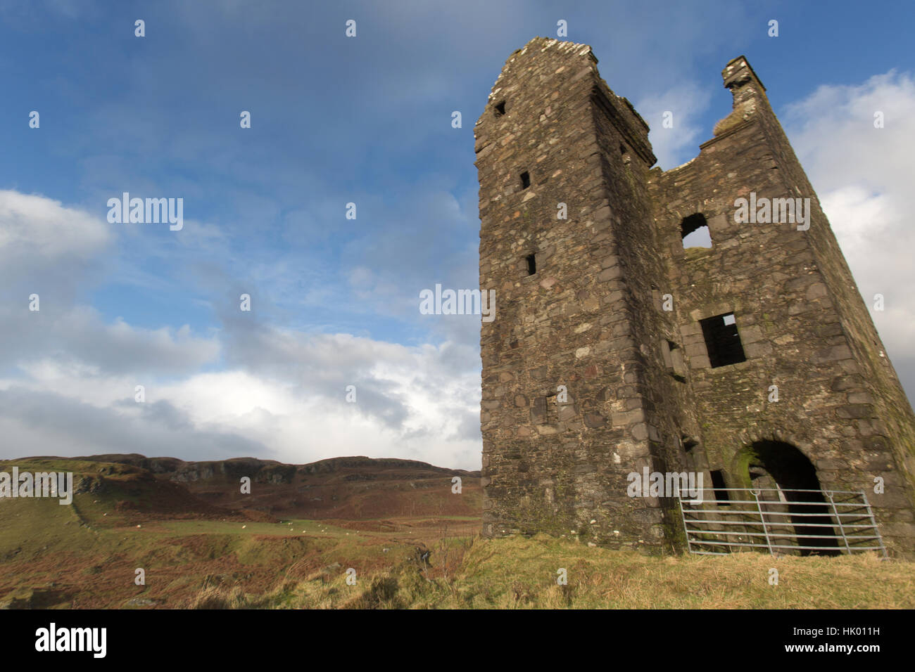 Isle of Kerrera, Scotland. Picturesque view of the historic 16th ...