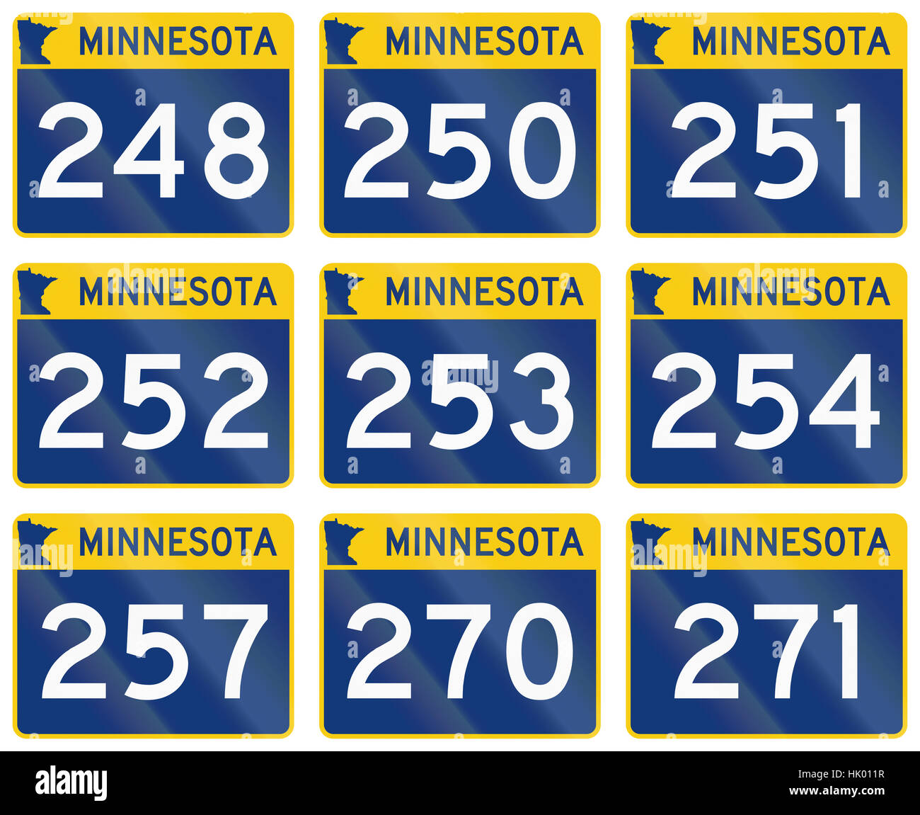Collection of Minnesota Route shields used in the United States Stock ...