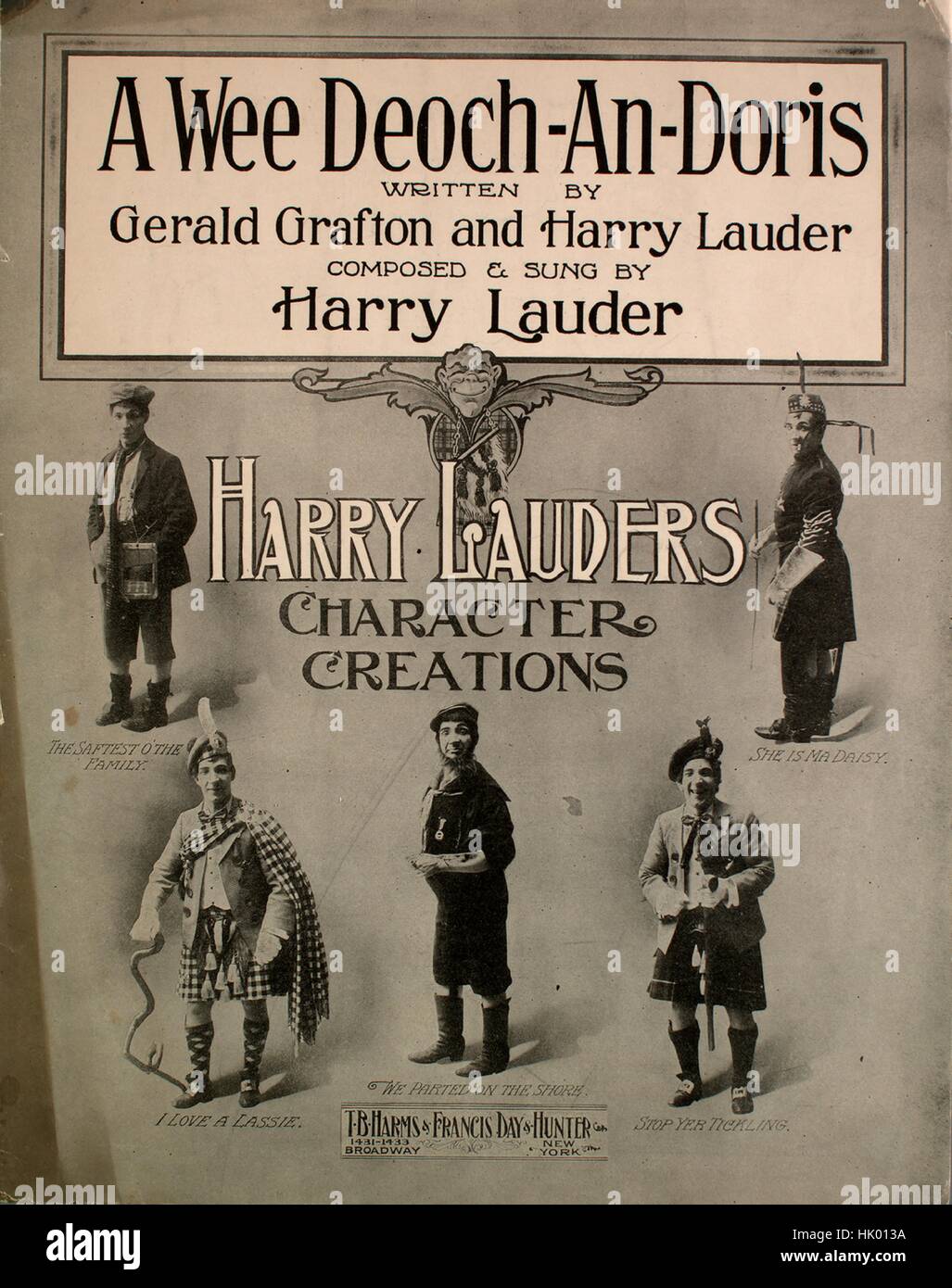 Sheet music cover image of the song 'A Wee Deoch-An-Doris', with ...