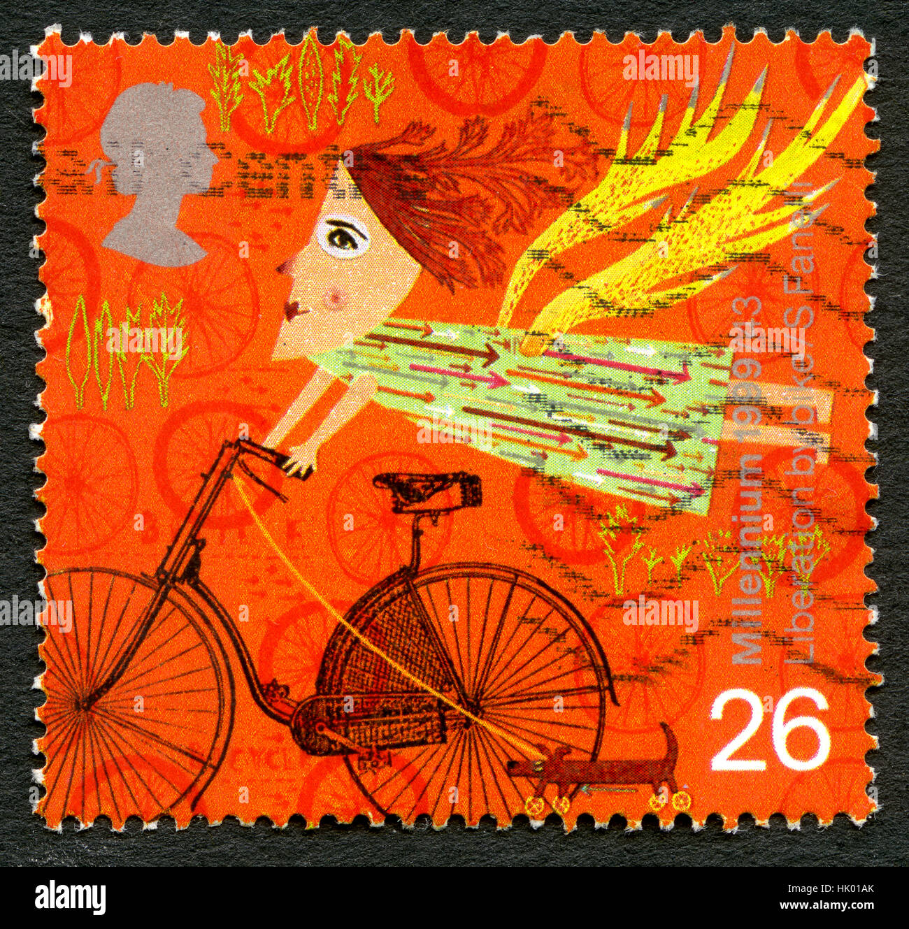 Bicycle postage stamp hi-res stock photography and images - Alamy