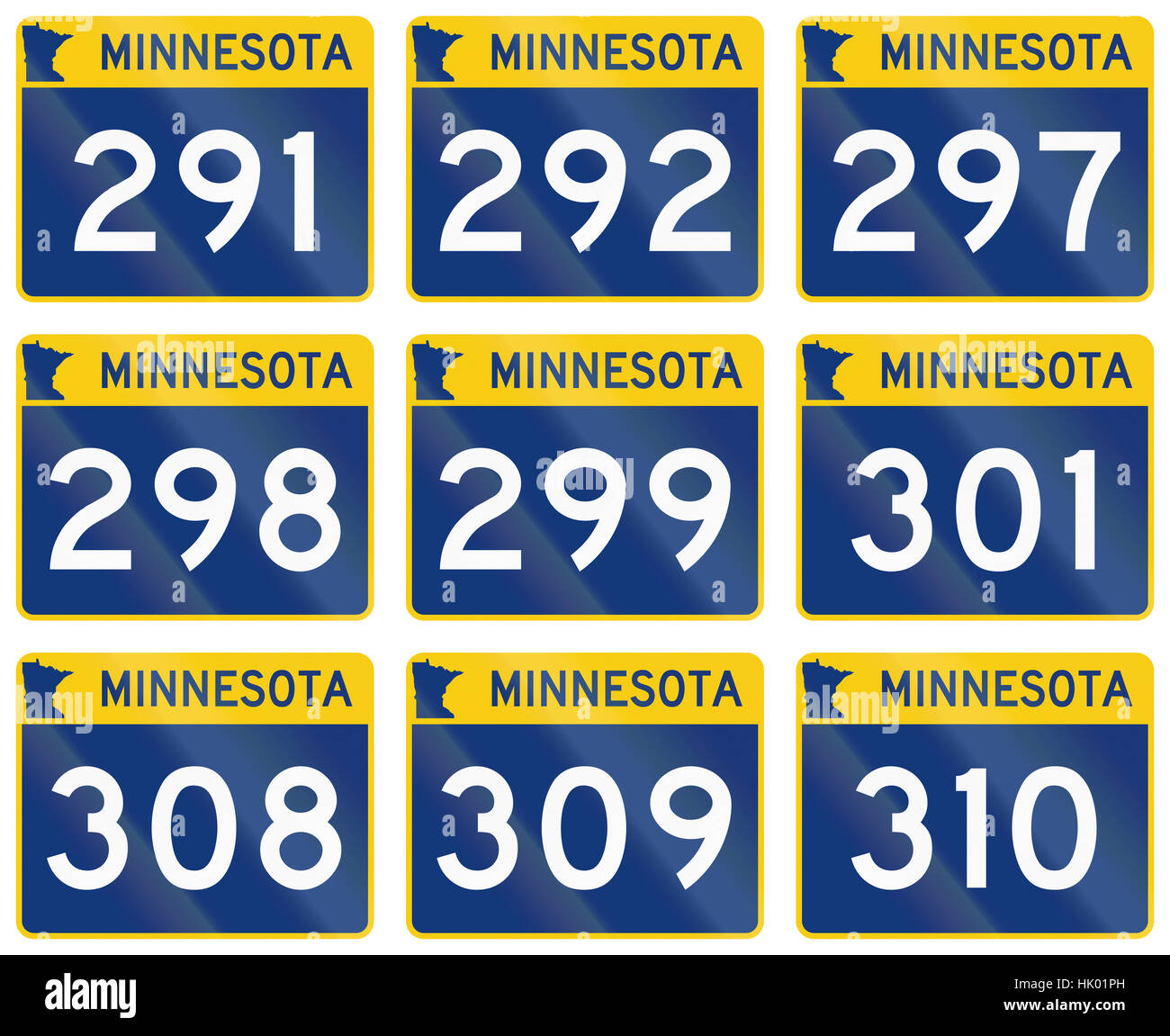 Collection of Minnesota Route shields used in the United States Stock ...