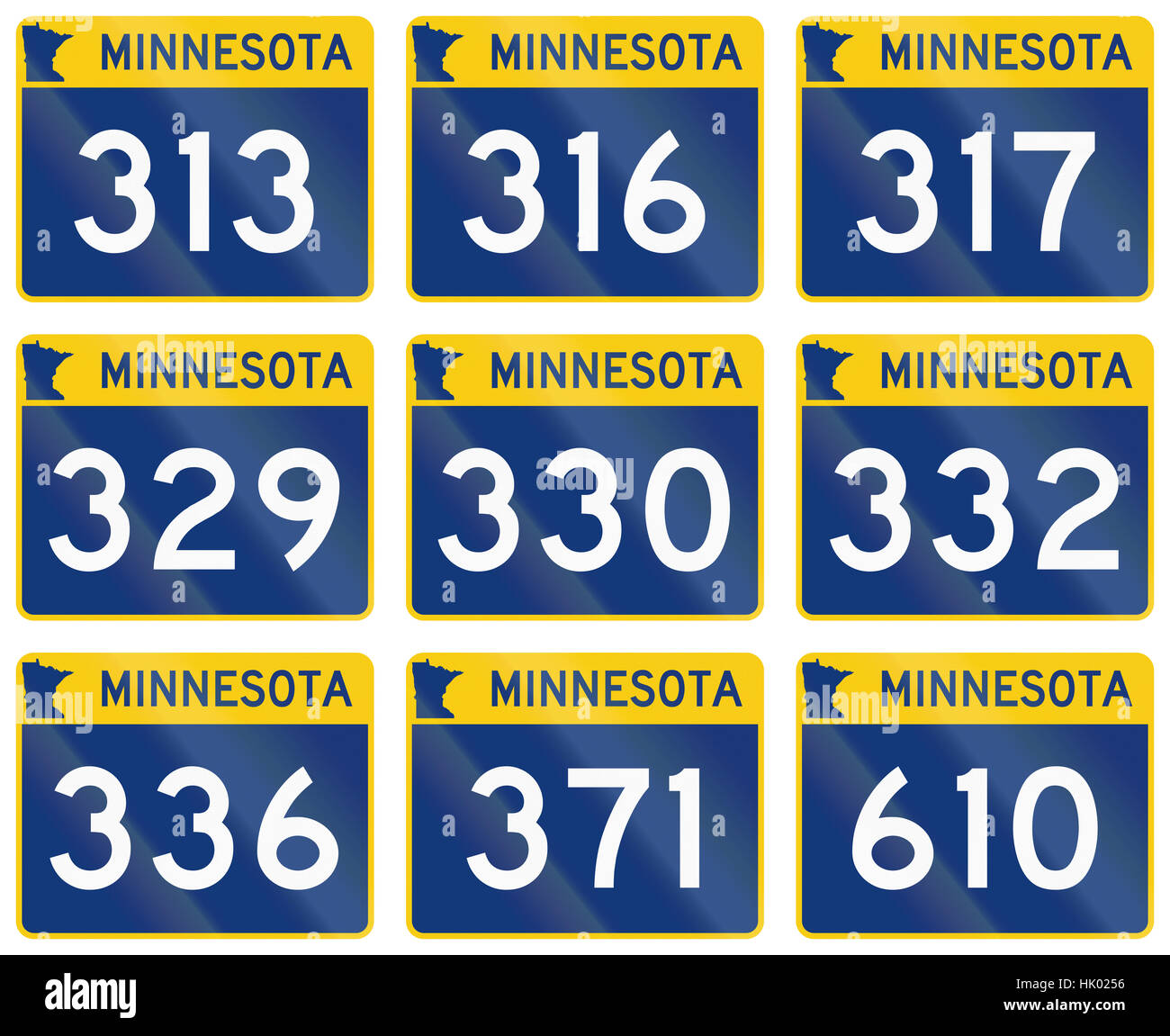 Collection of Minnesota Route shields used in the United States Stock ...