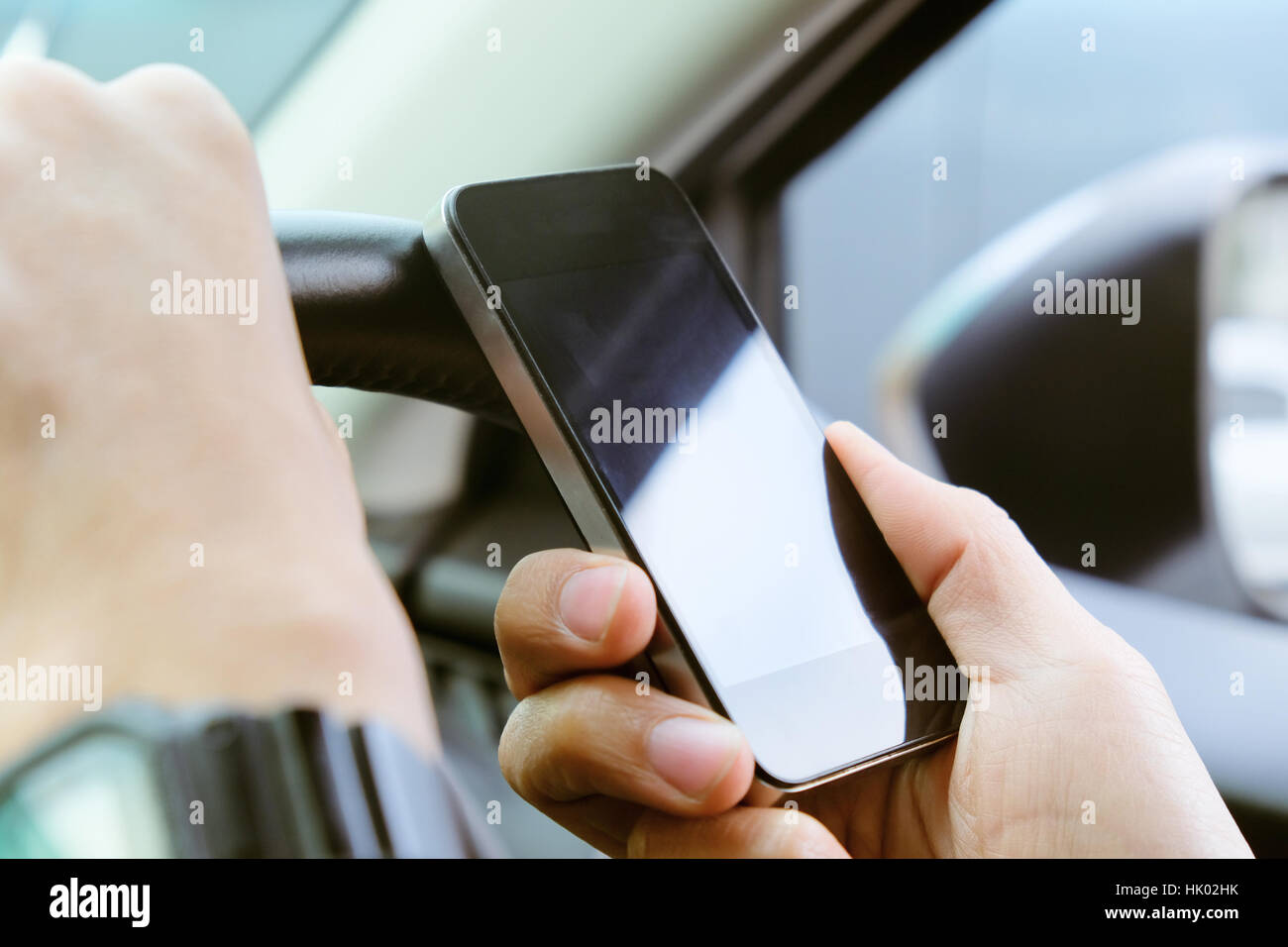 phone call in the car Stock Photo - Alamy