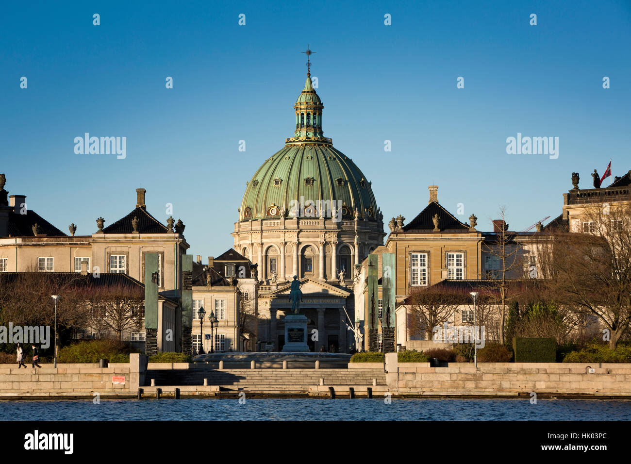 Denmark, Copenhagen, Frederiks Kirke, the Marble Church, through ...