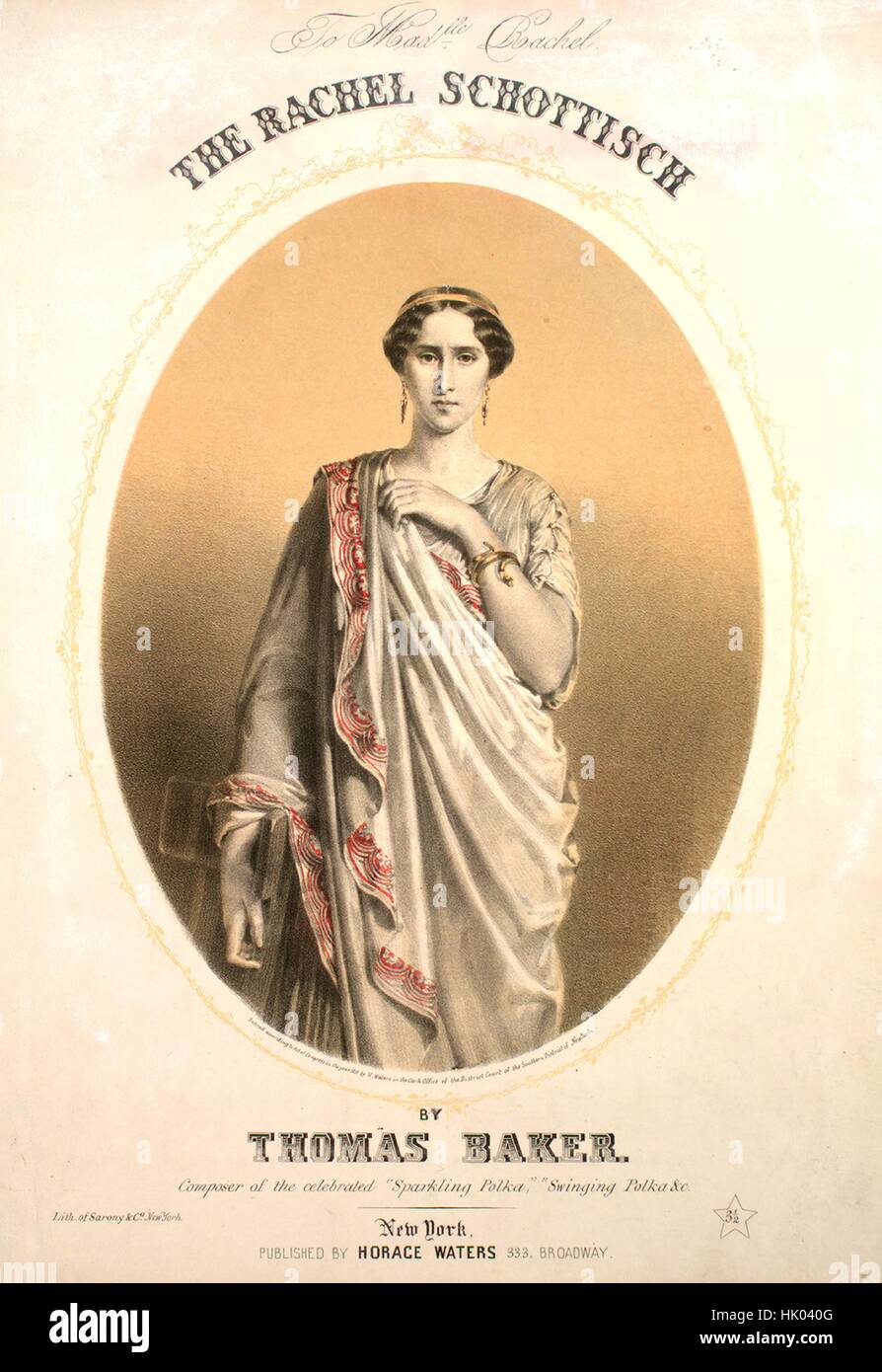 Sheet music cover image of the song 'The Rachel Schottisch', with ...