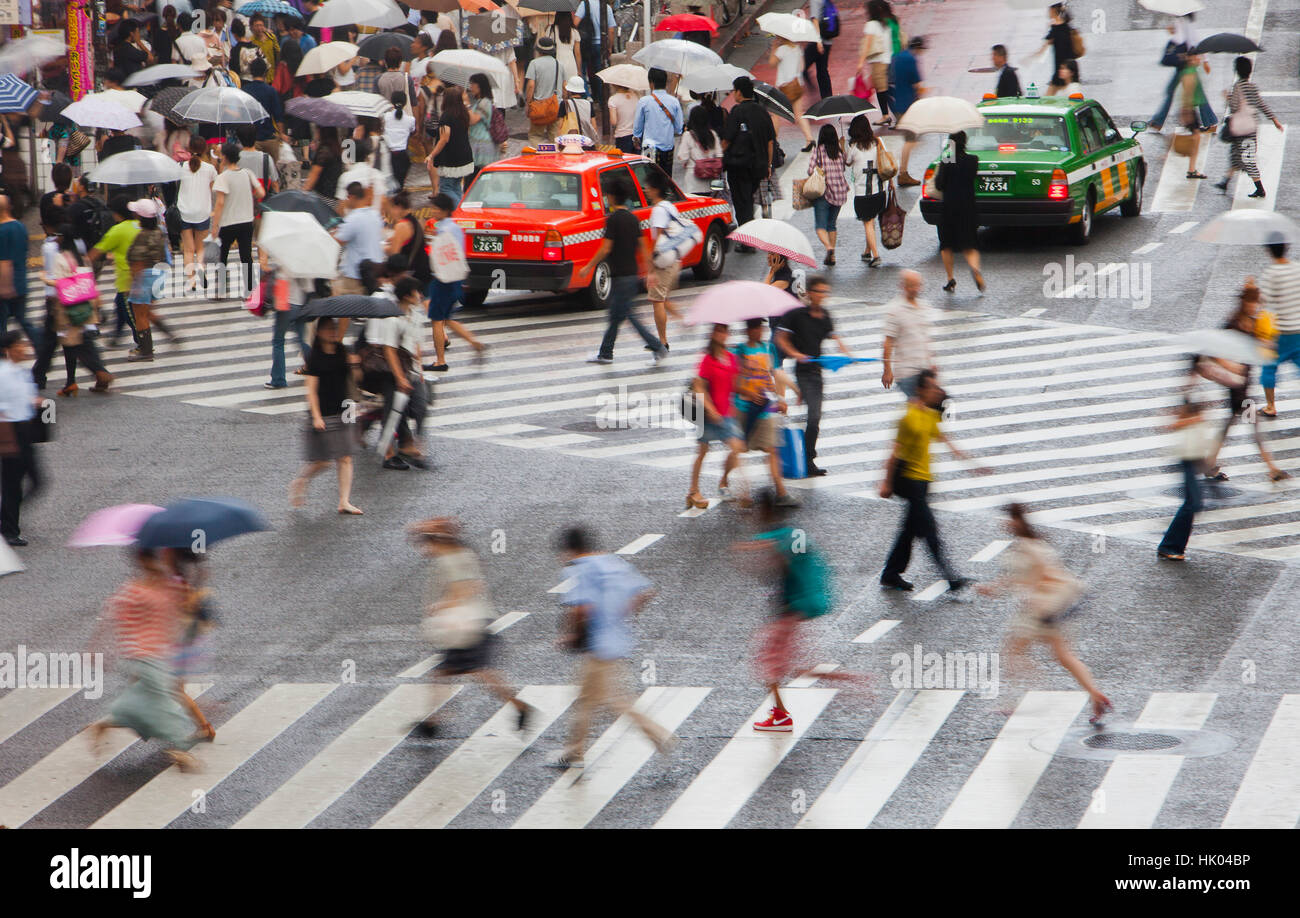 Crosswalk, Hachiko square, Shibuya.Tokyo city, Japan, Asia Stock Photo ...