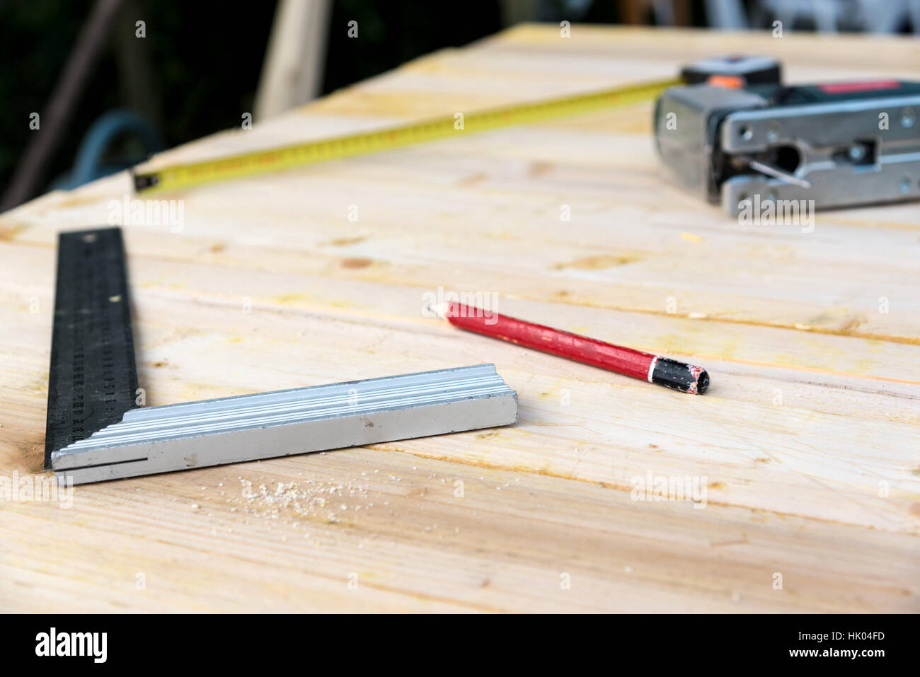 Carpenters tools square meter hi-res stock photography and images - Alamy