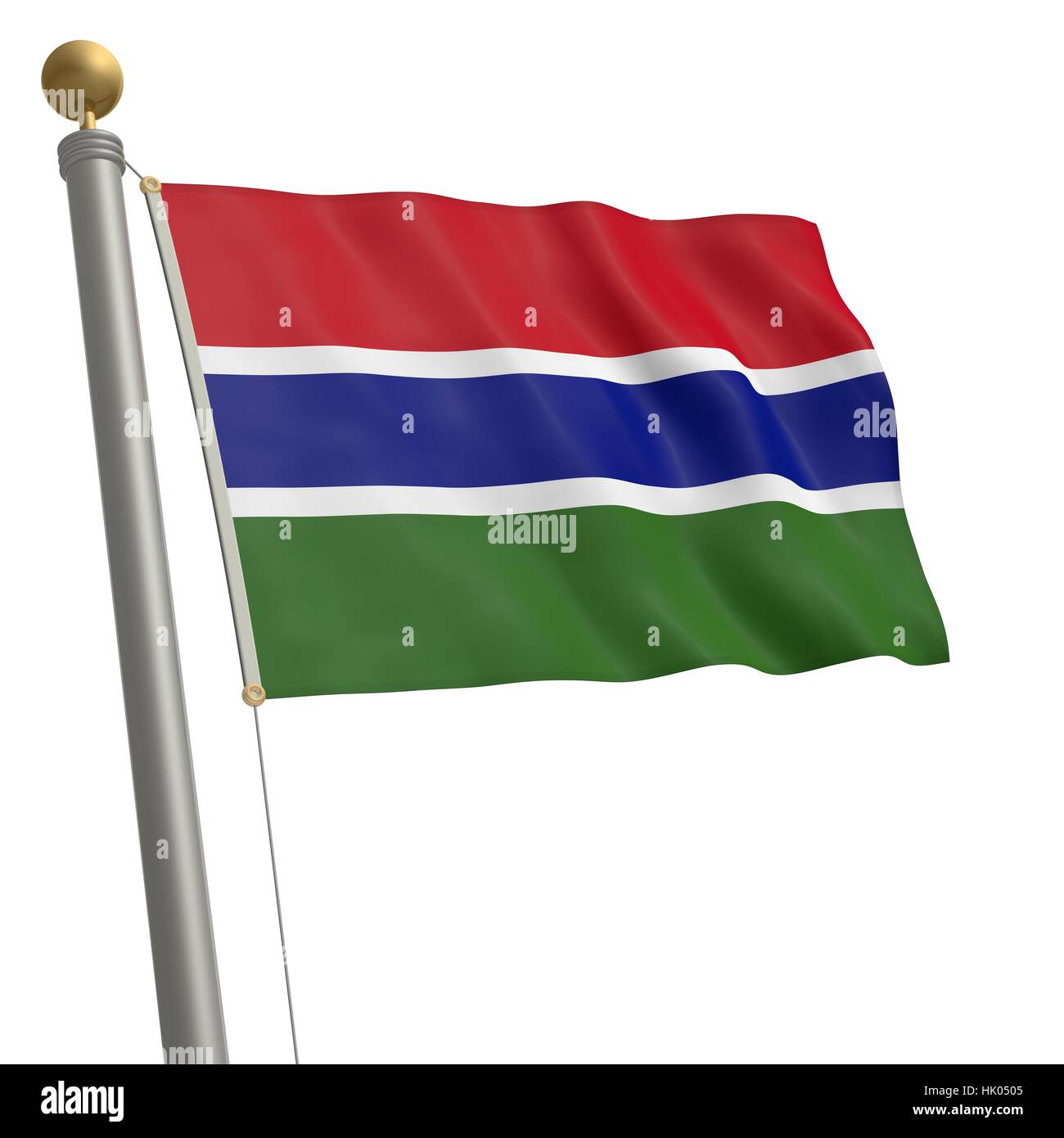 africa, flag, mast, bar, flagstaff, gambia, isolated, optional, africa ...
