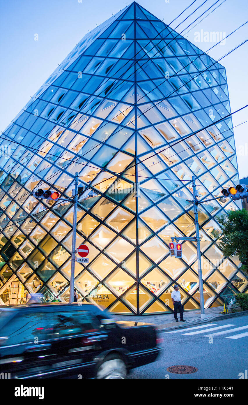 Prada Store, Architect Herzog & De Meuron.Aoyama.Tokyo.Japan Stock ...
