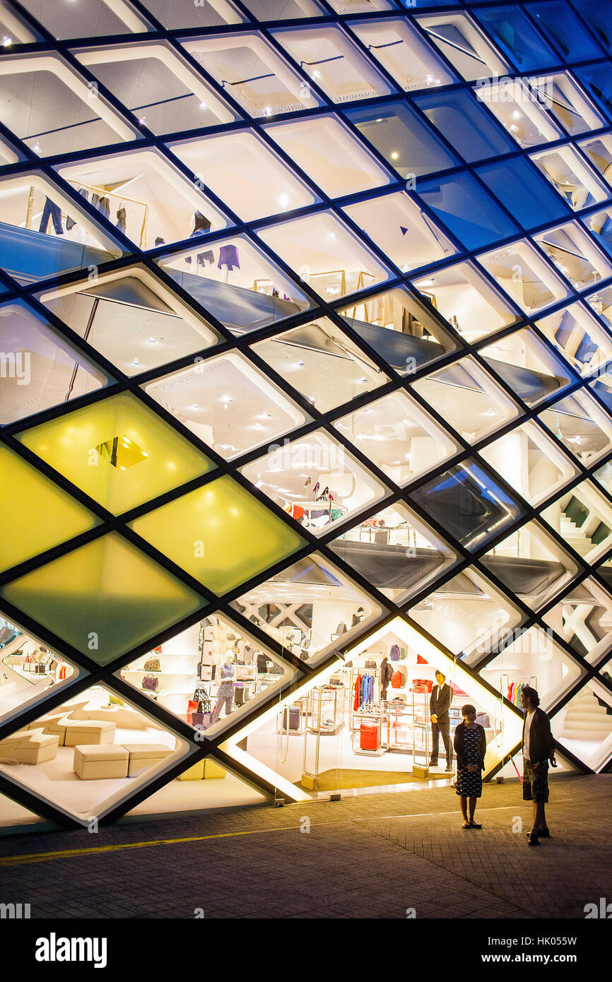 Prada Store, Architect Herzog & De Meuron.Aoyama.Tokyo.Japan Stock ...