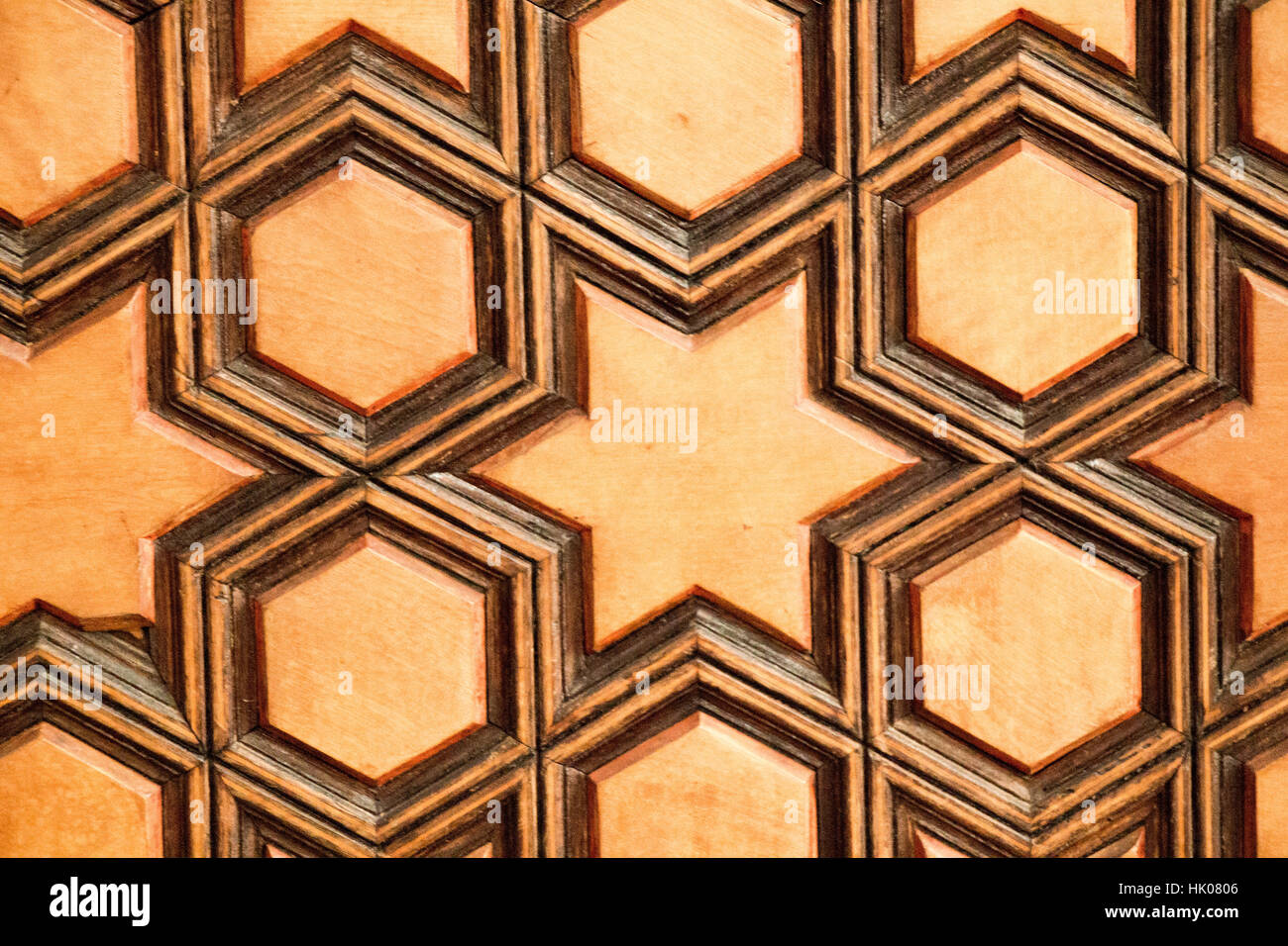 Ottoman art in geometric patterns on wood Stock Photo - Alamy