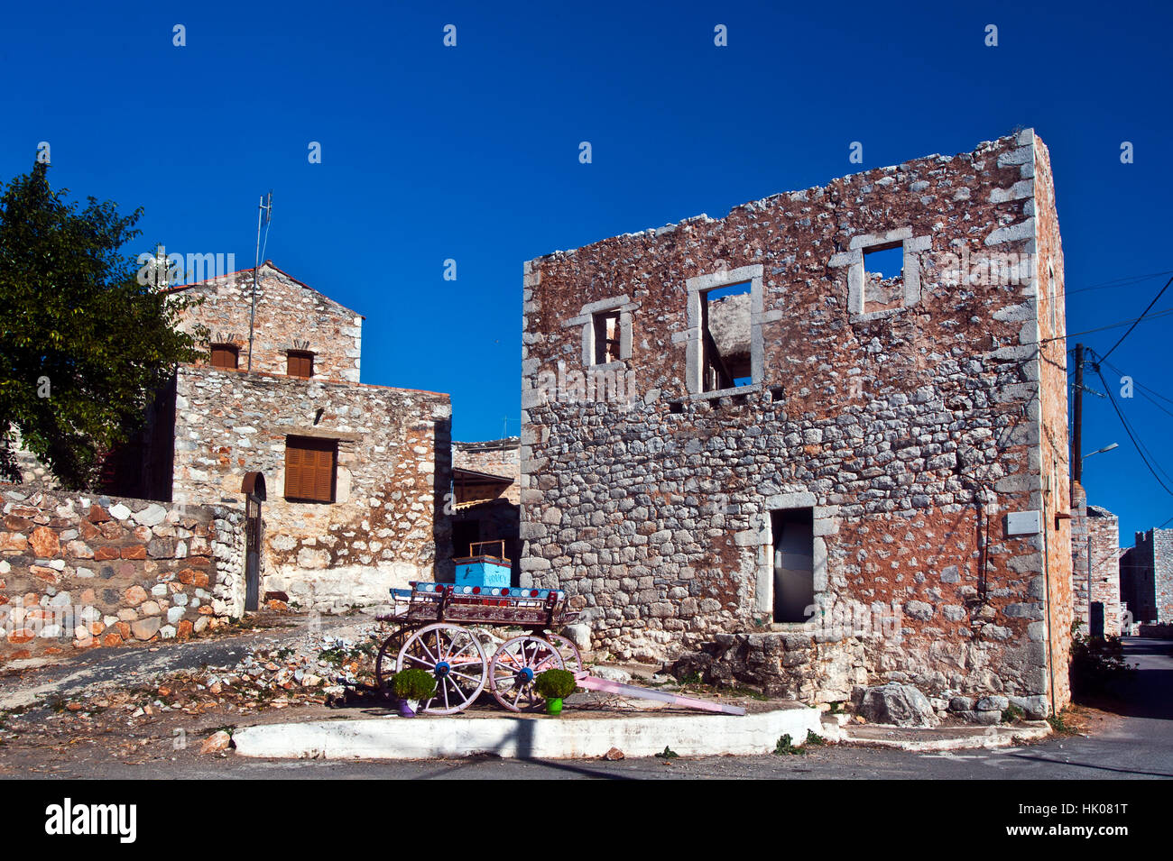 europe, greece, peloponnese, mani, village, lagia Stock Photo - Alamy