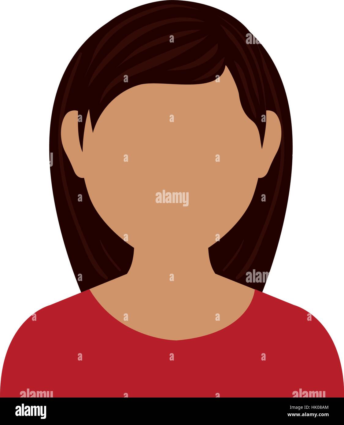 Woman faceless profile icon vector illustration graphic design Stock ...