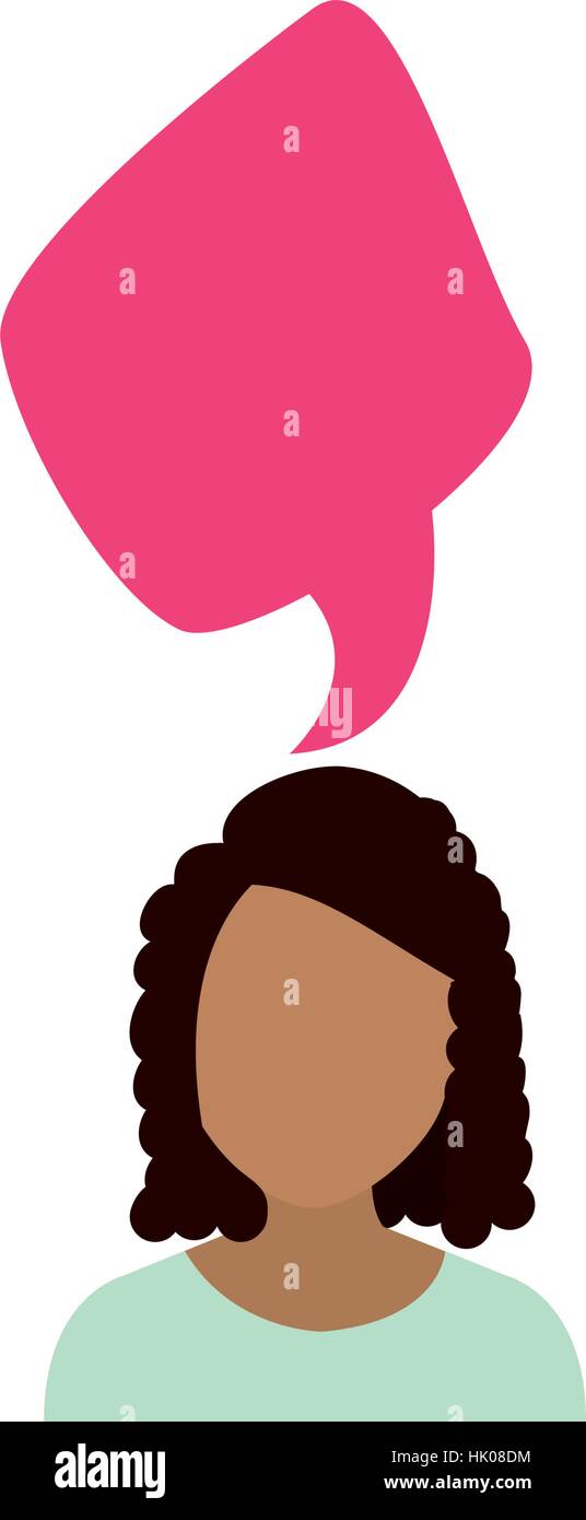 Woman faceless profile icon vector illustration graphic design Stock ...