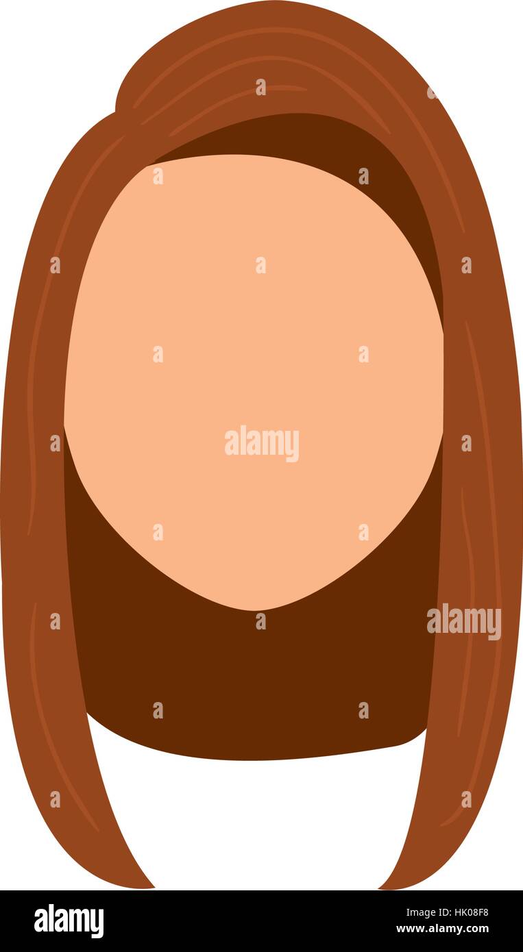 Woman faceless head icon vector illustration graphic design Stock ...